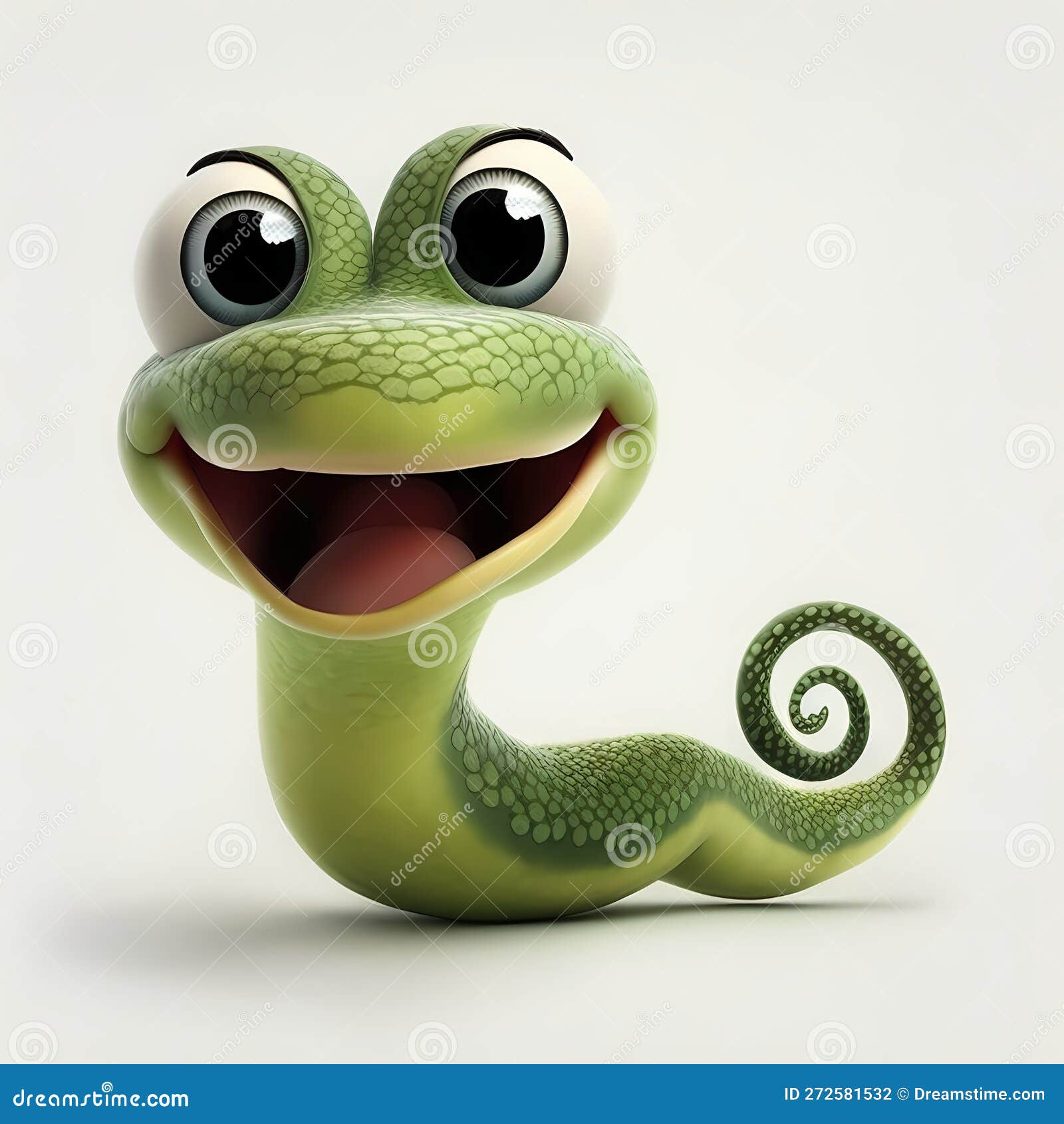 Little Snake Cartoon. Generative AI Stock Illustration - Illustration ...