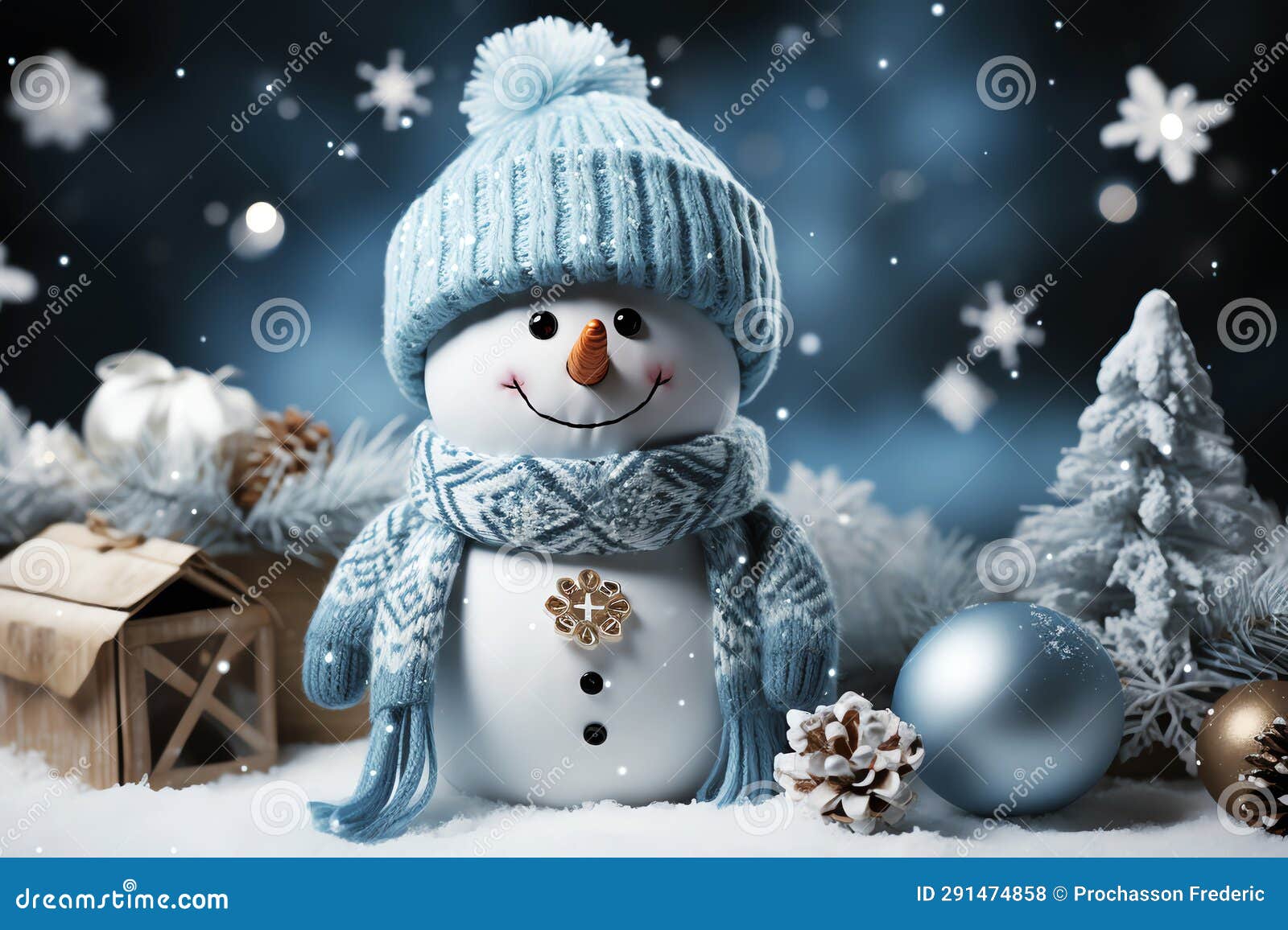 Little Snowman, AI Generated Stock Photo - Image of little, winters ...