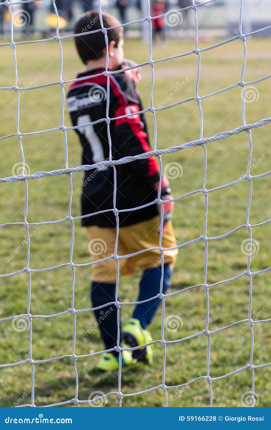 Little Soccer Goalkeeper with Gloves Stock Photo - Image of caucasian ...