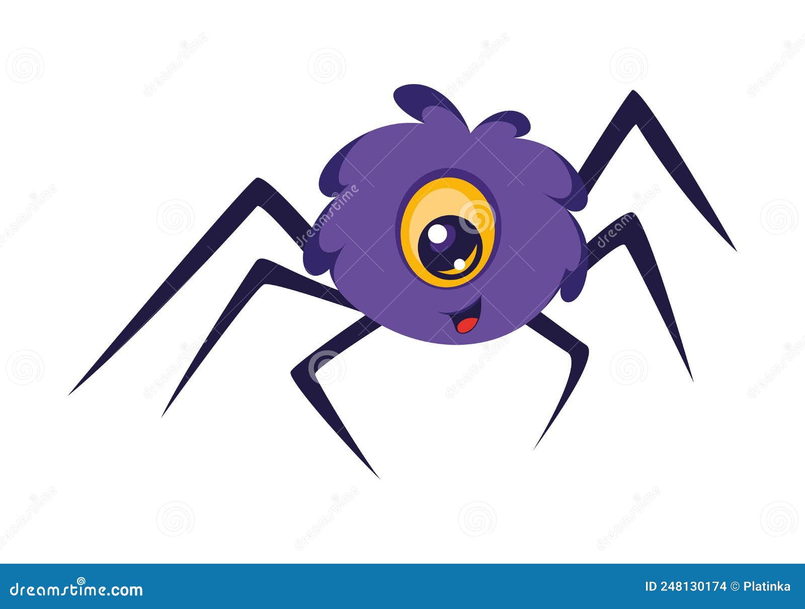 Little Spider Cartoon Vector Illustration Stock Vector - Illustration ...