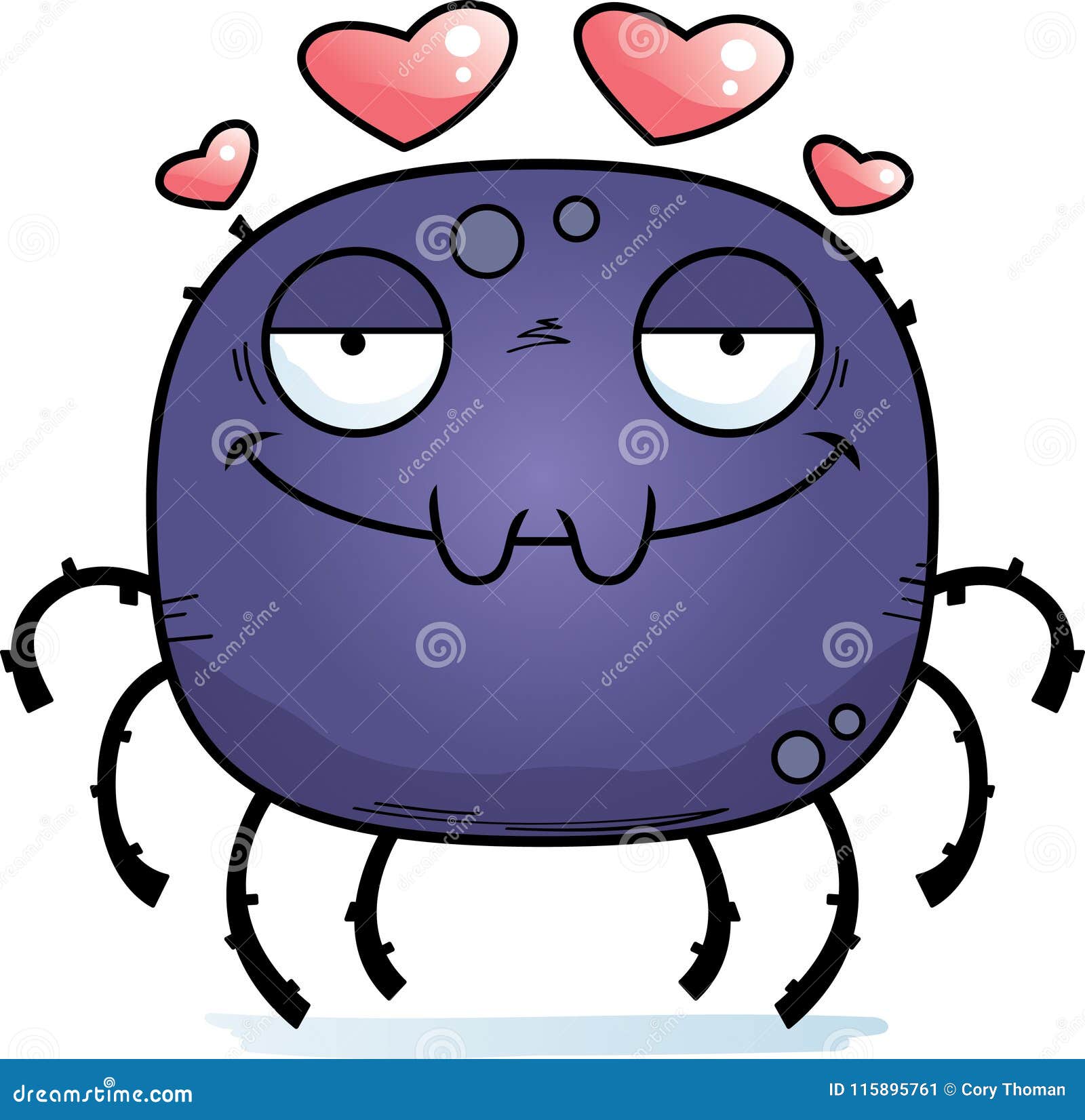 Little Spider in Love stock vector. Illustration of vector - 115895761