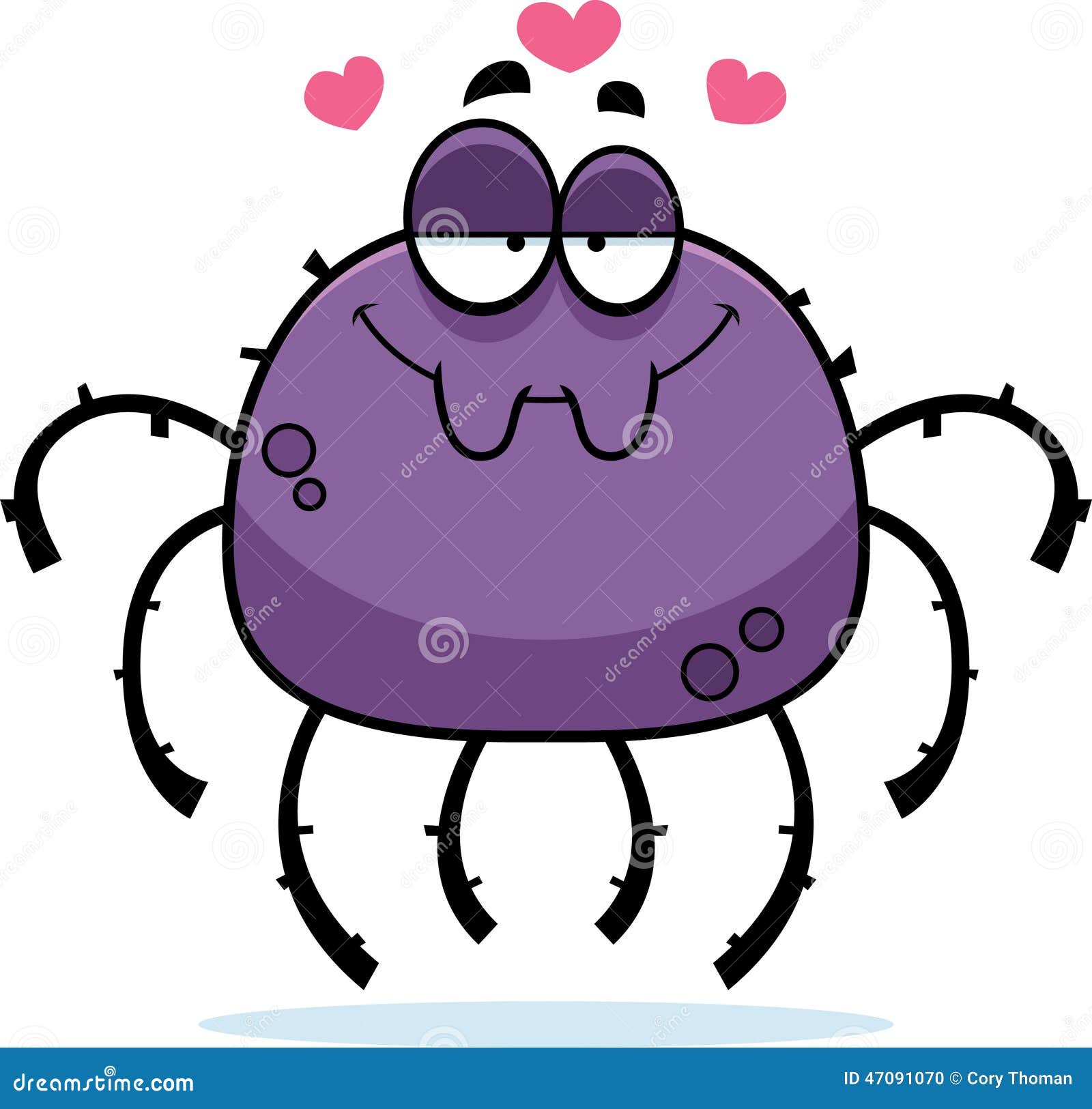 Little Spider in Love stock vector. Illustration of clipart - 47091070