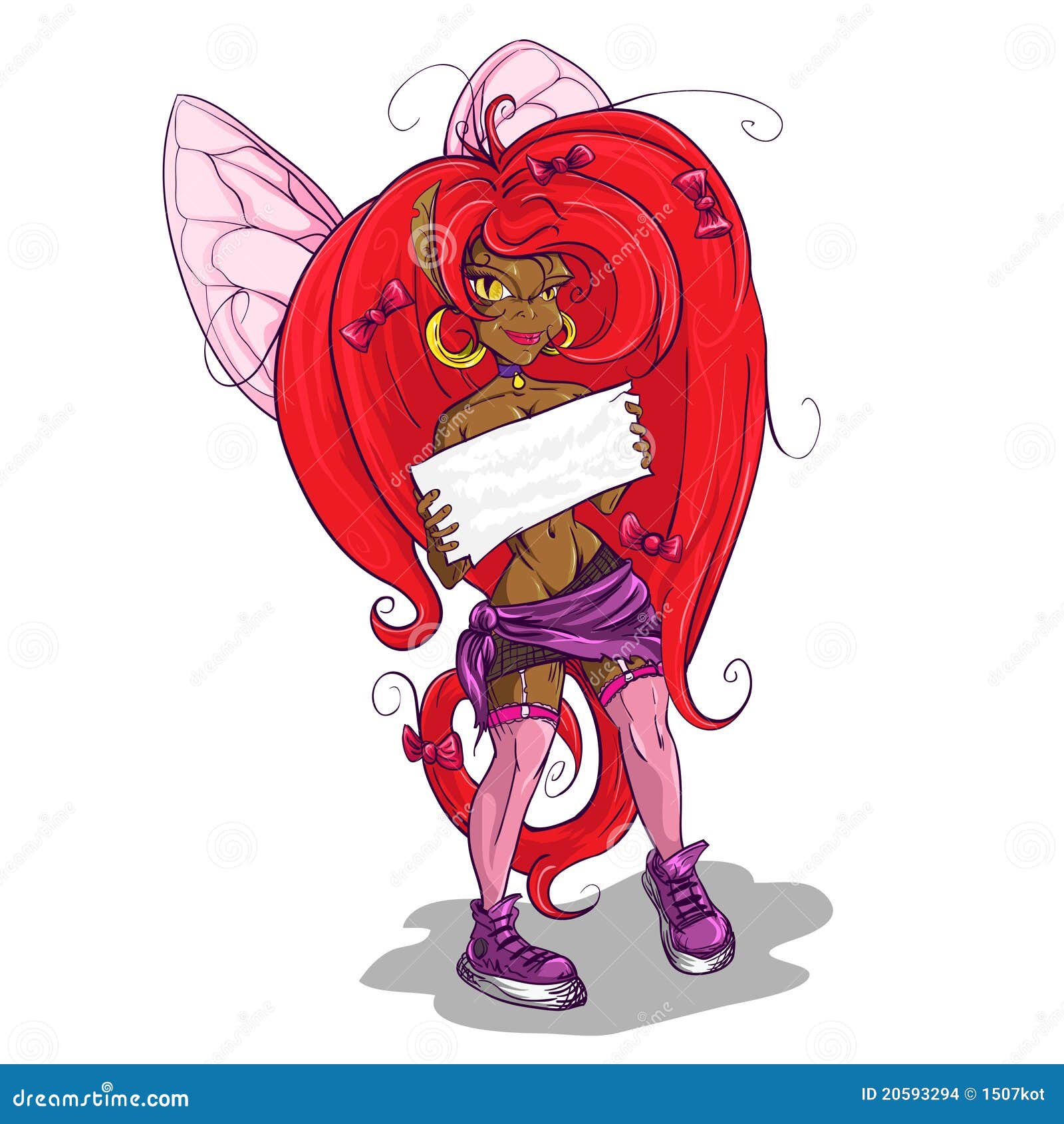 Little spiteful fairy stock vector. Illustration of autumn - 20593294