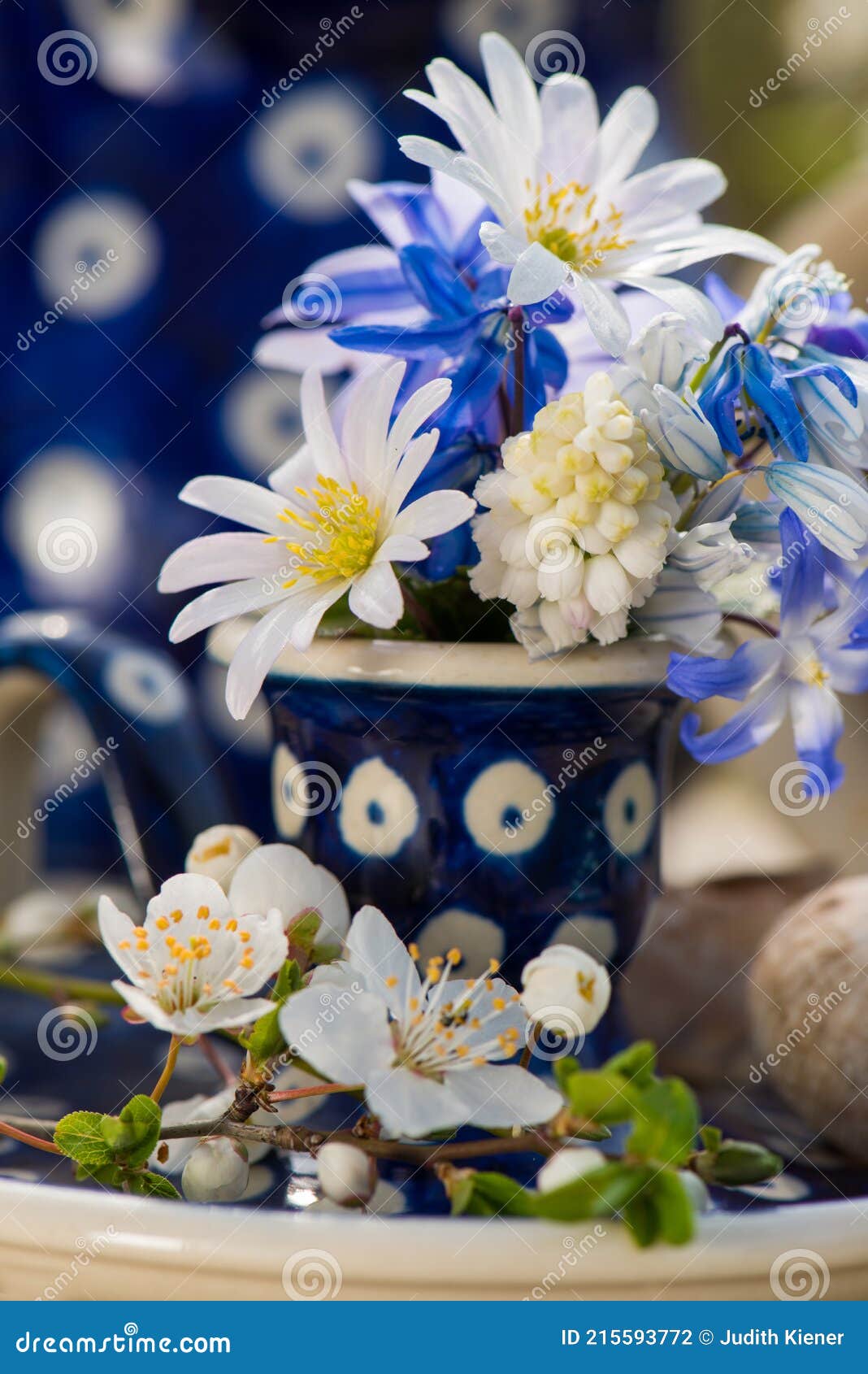Little Spring Flowers in a Eggcup Stock Photo - Image of nature ...