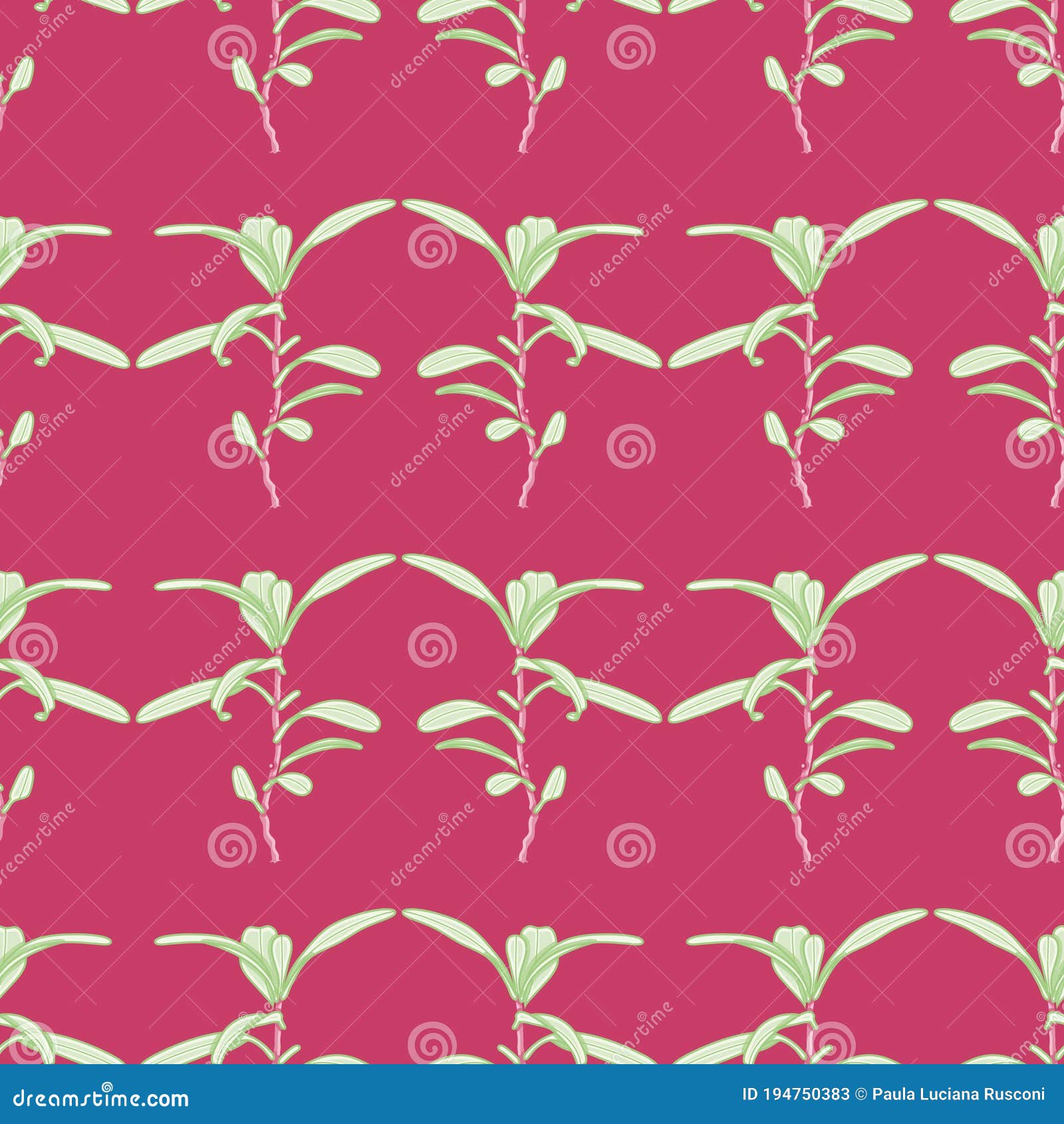 Little Sprout Vector Repeating Pattern Stock Vector - Illustration of ...