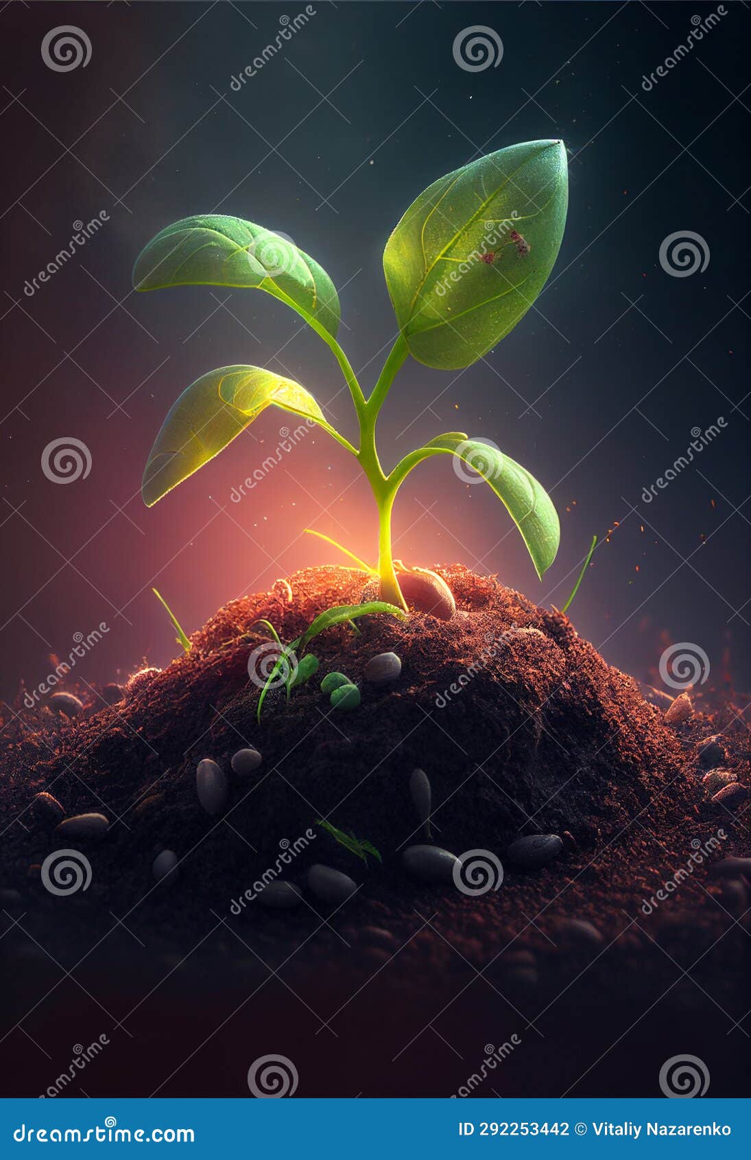 Little Sprout in the Sun. AI Generated. Stock Photo - Image of earth ...