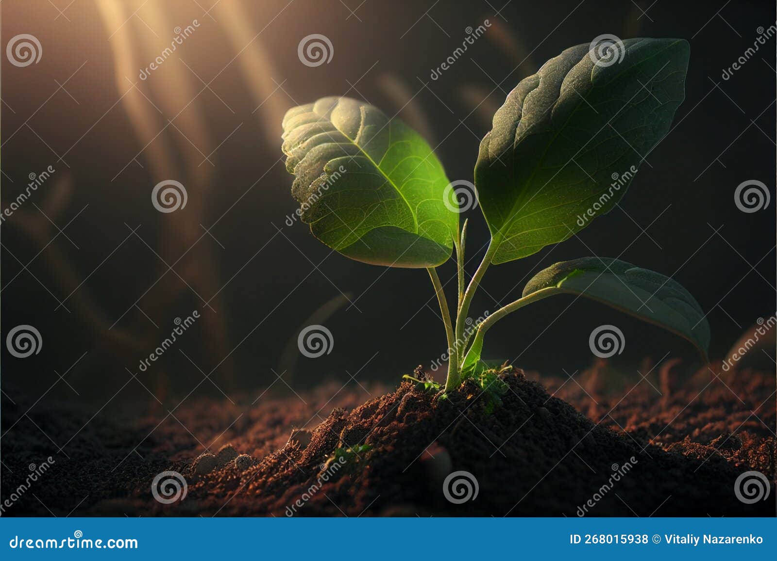 Little Sprout in the Sun. AI Generated. Stock Illustration ...