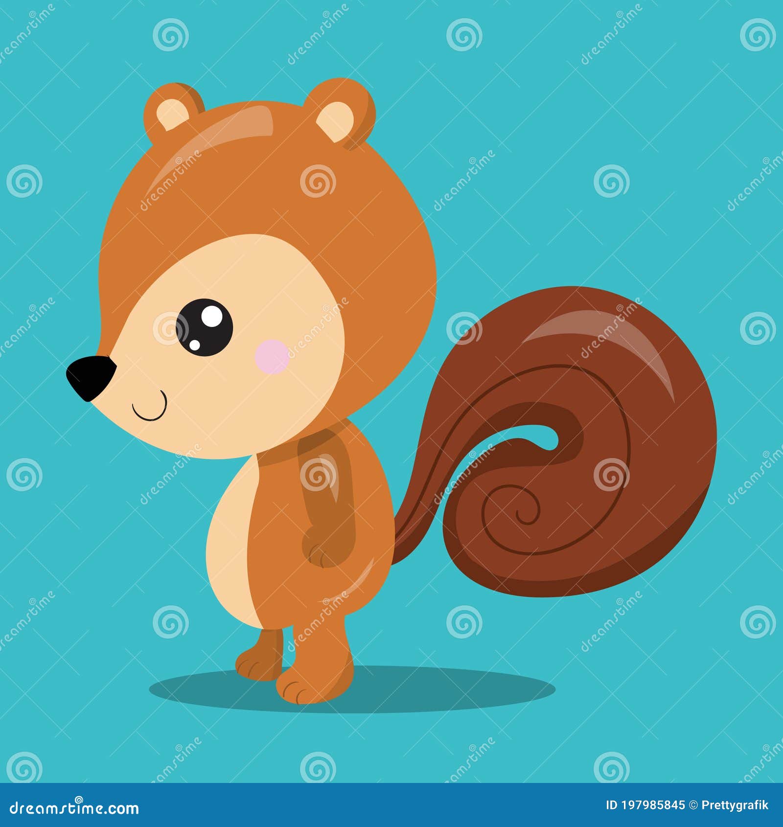 LITTLE SQUIRREL SIDE LEFT 05 Stock Vector - Illustration of left ...