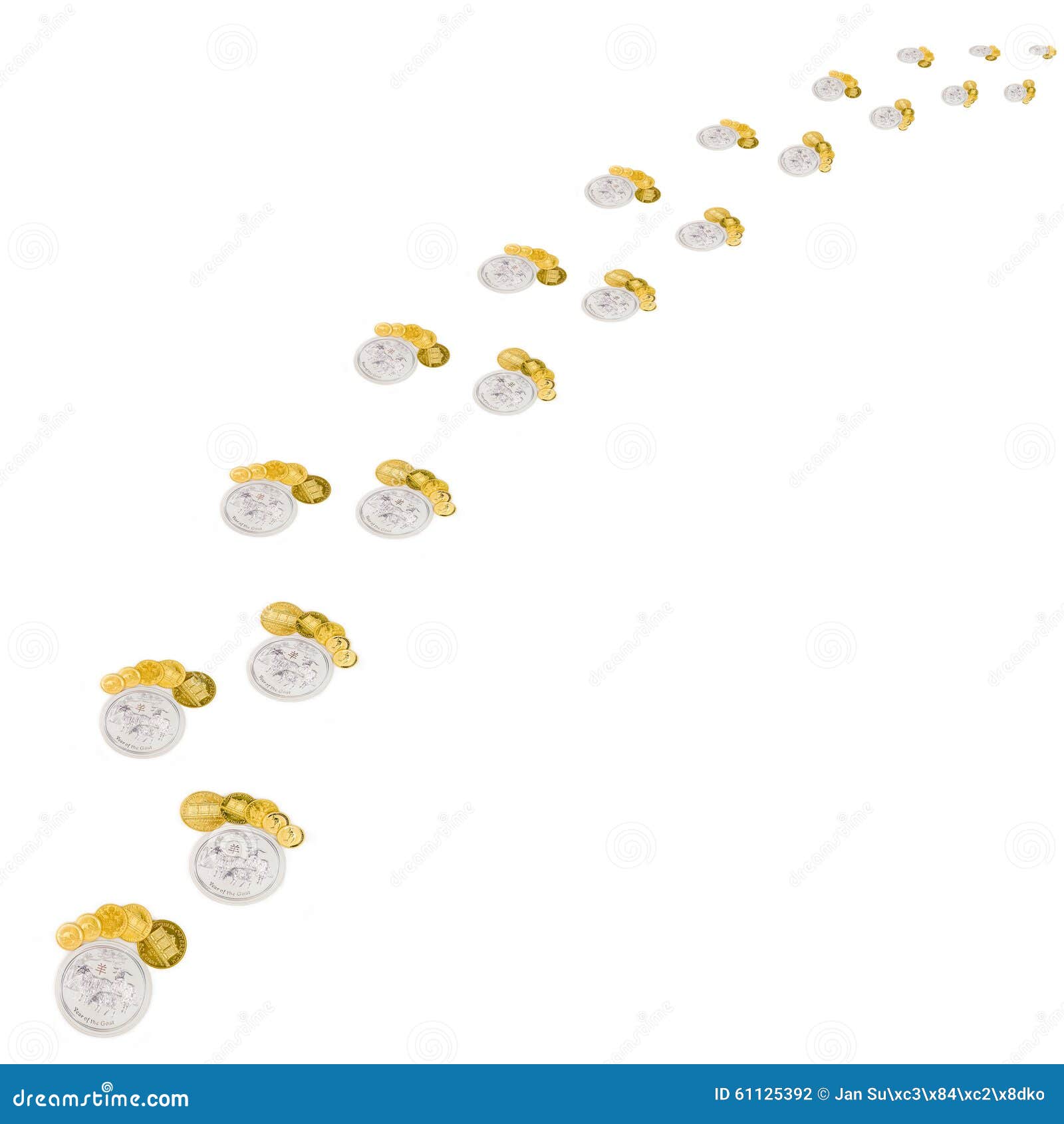 Golden Silver Coins Forming Feet Stock Photos - Free & Royalty-Free ...