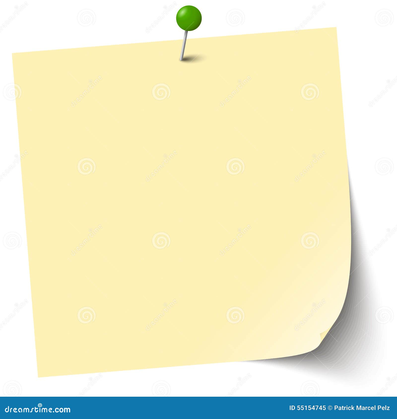 Little sticky paper yellow stock vector. Illustration of office - 55154745