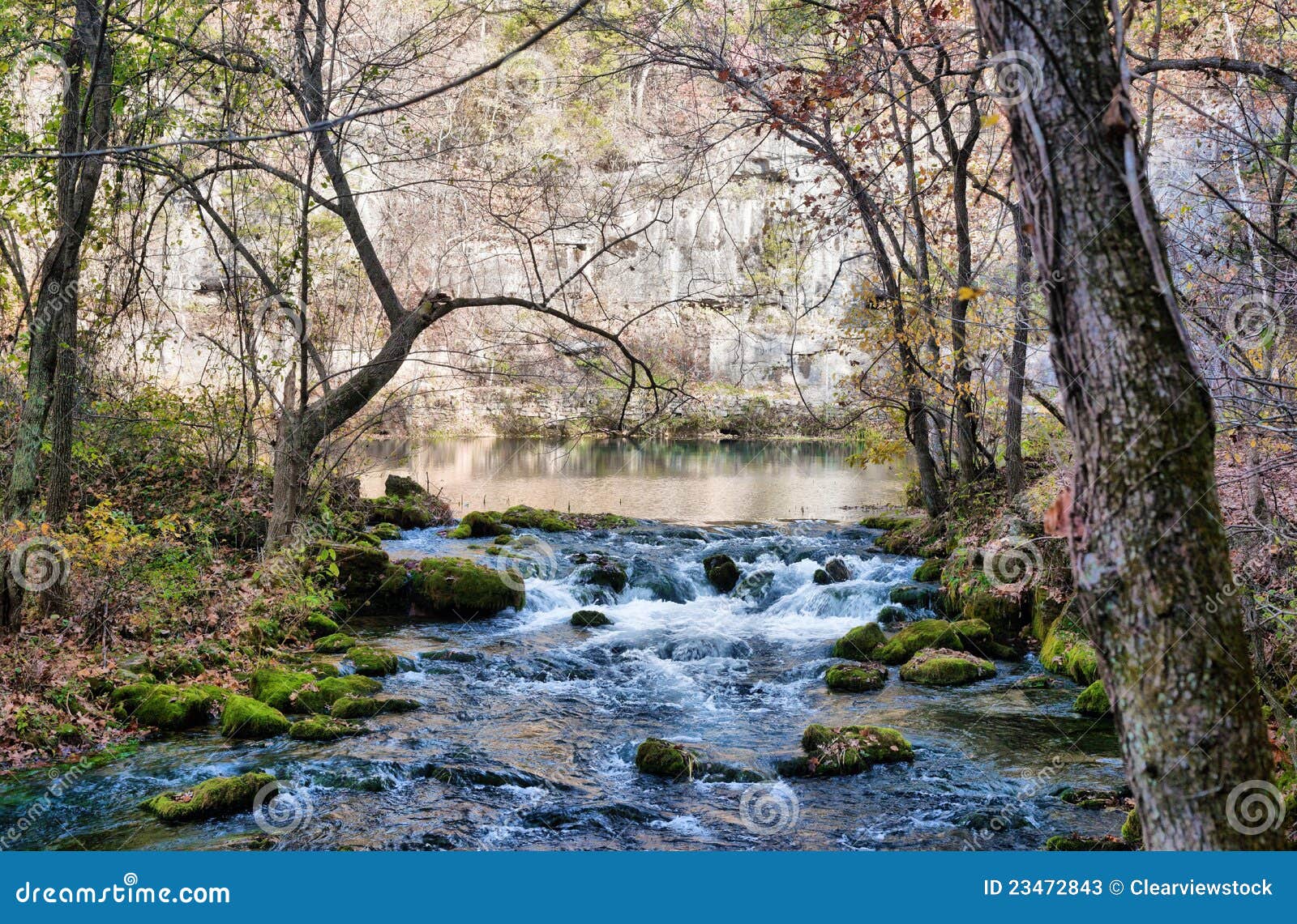 Little stream in missouri stock image. Image of trees - 23472843