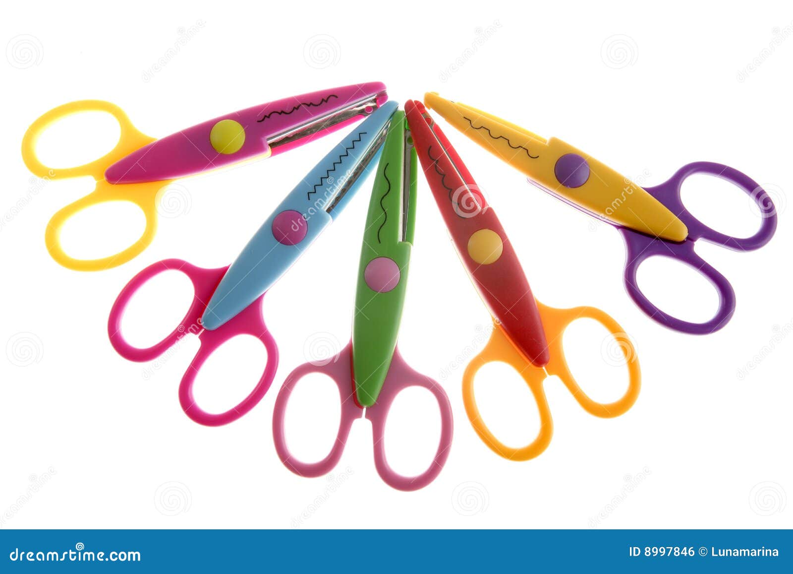 Little Student Colorful Plastic Scissors Stock Photo - Image of craft ...