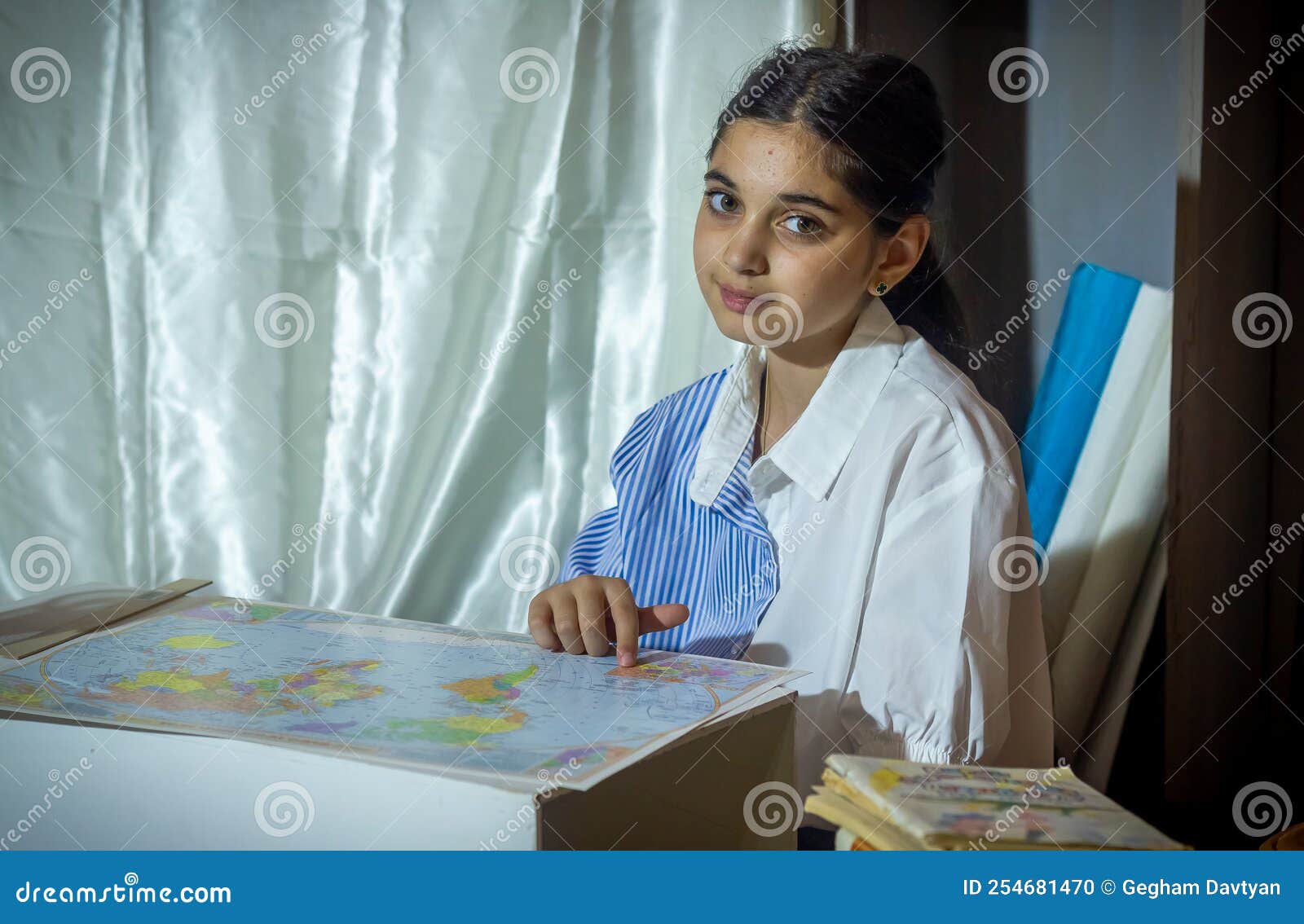 Pretty Student Studying in Classroom Stock Photo - Image of model ...