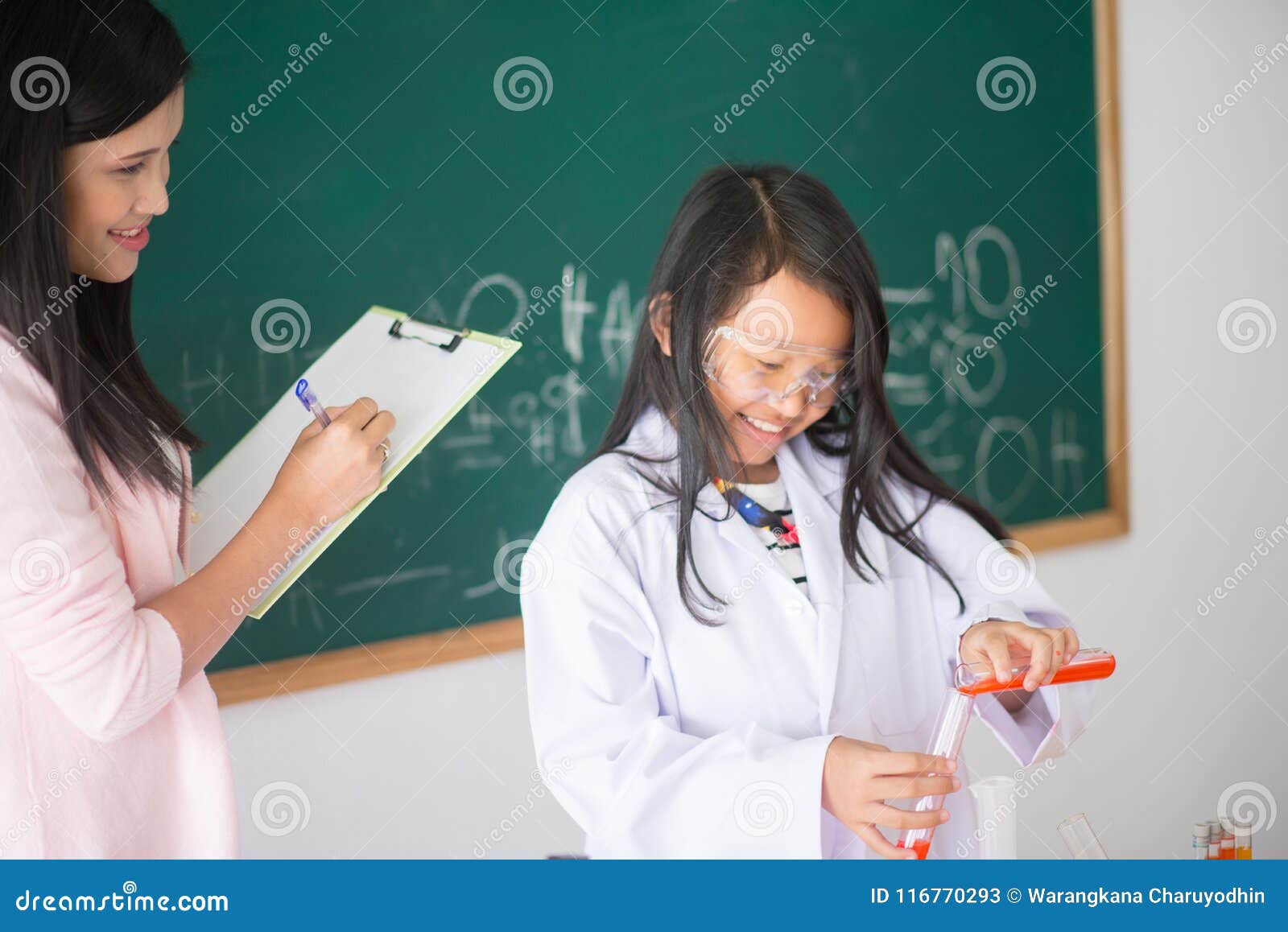 Little Students Study Science in Classroom Stock Image - Image of study ...