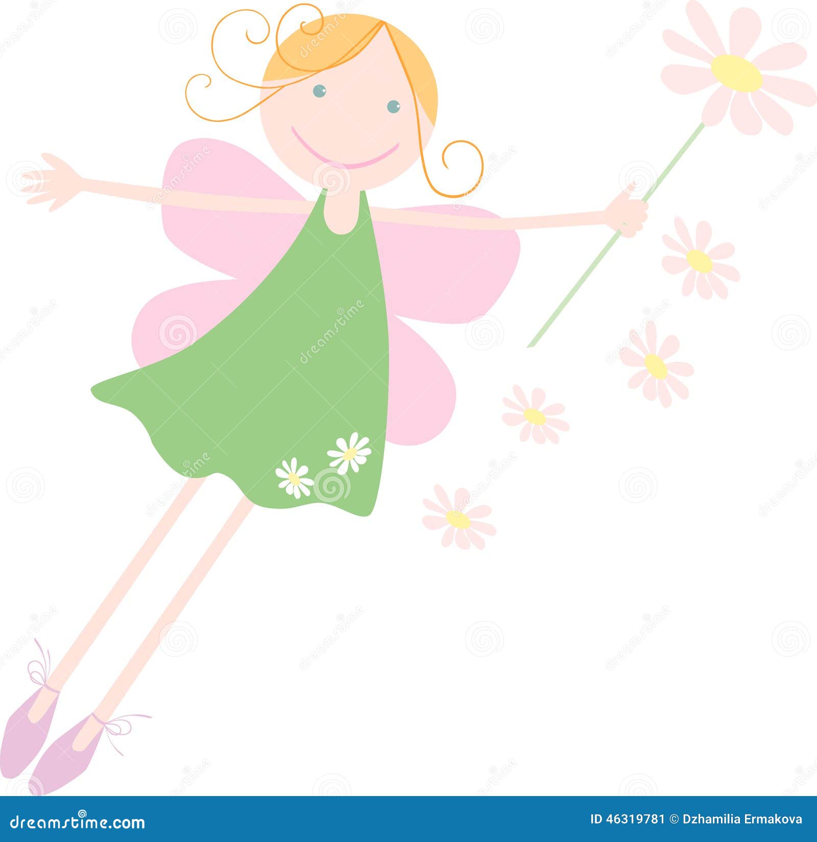 Little summer elf stock vector. Illustration of magic - 46319781