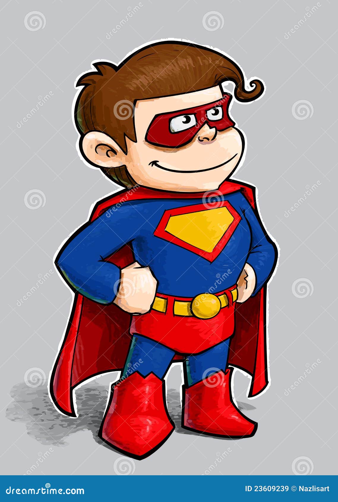 Little Superhero stock illustration. Illustration of happy - 23609239