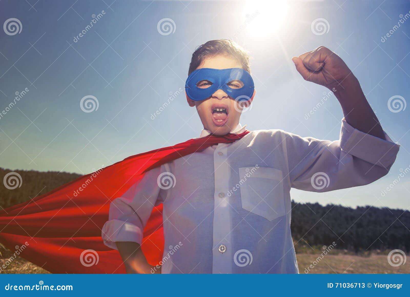 Little superhero stock image. Image of play, flying, dream - 71036713