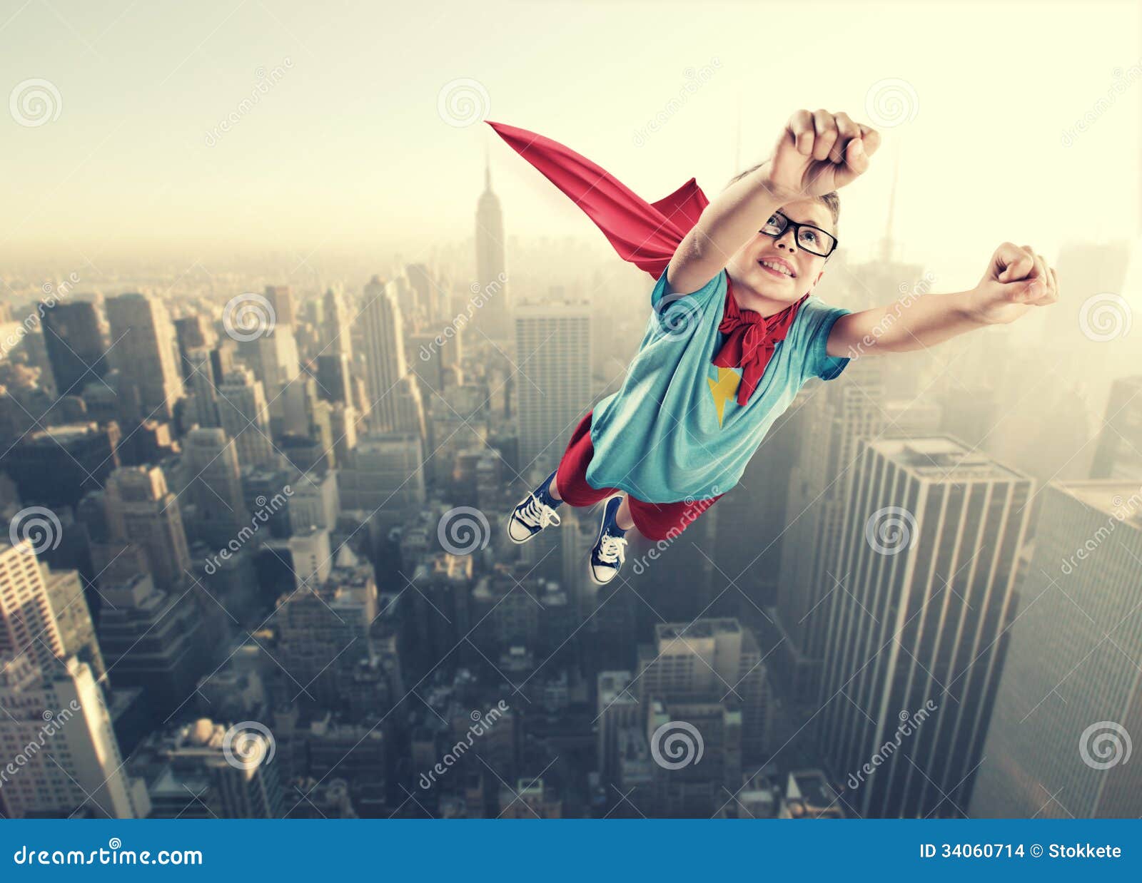 Little Superhero stock photo. Image of hair, elementary - 34060714