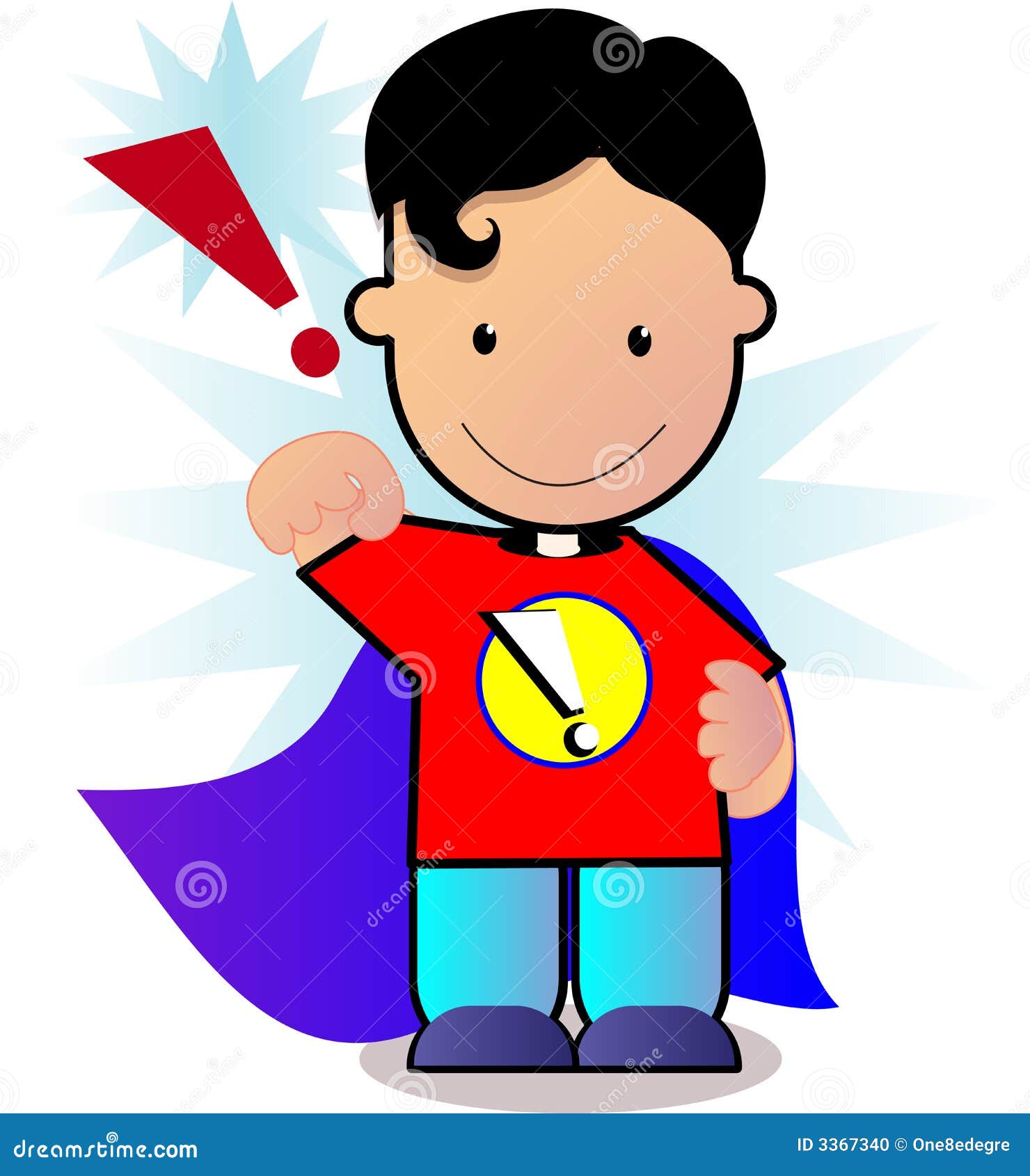 Little superman stock vector. Illustration of dress, boxing - 3367340