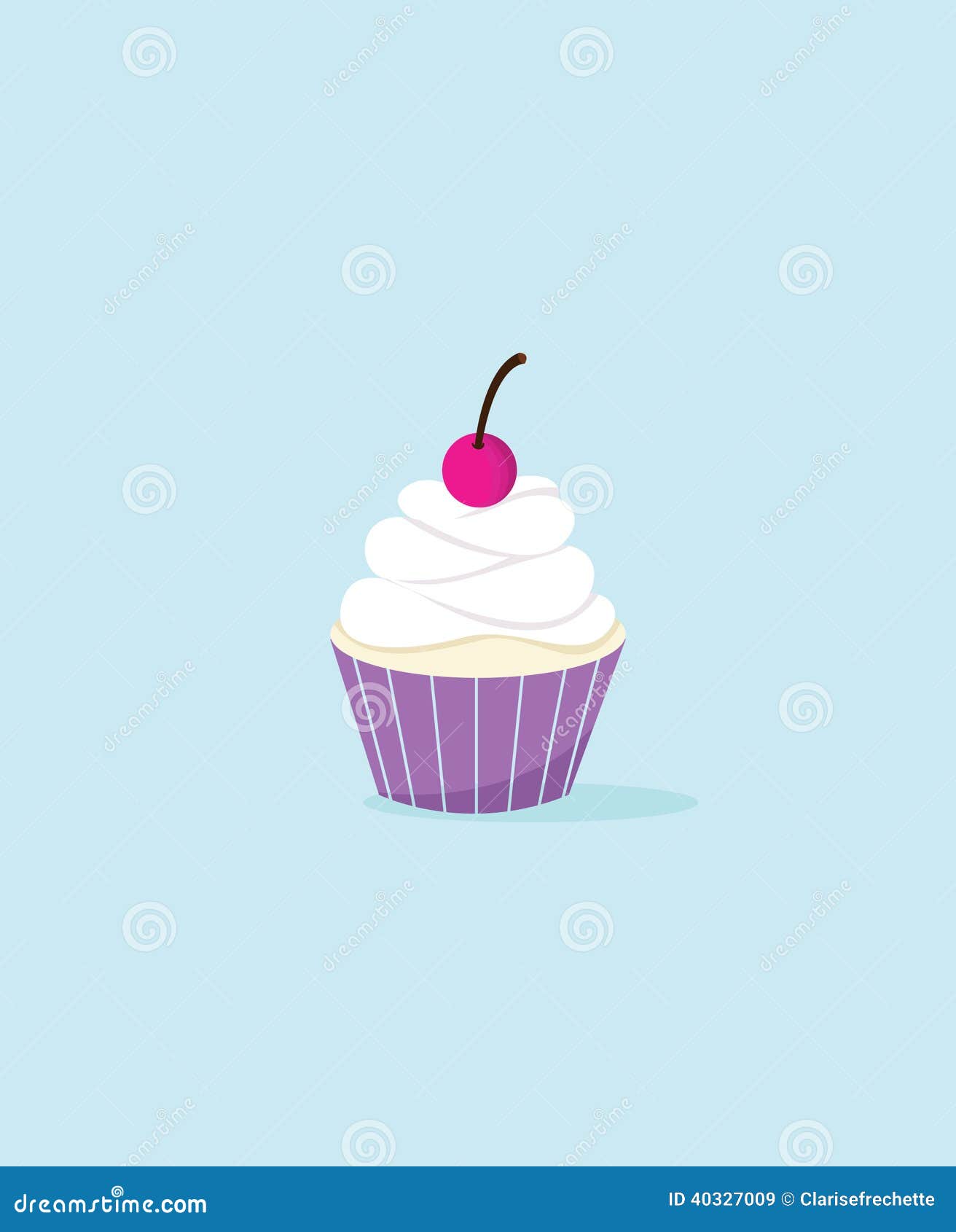 Little Sweet and Simple Cupcake Stock Vector - Illustration of cute ...