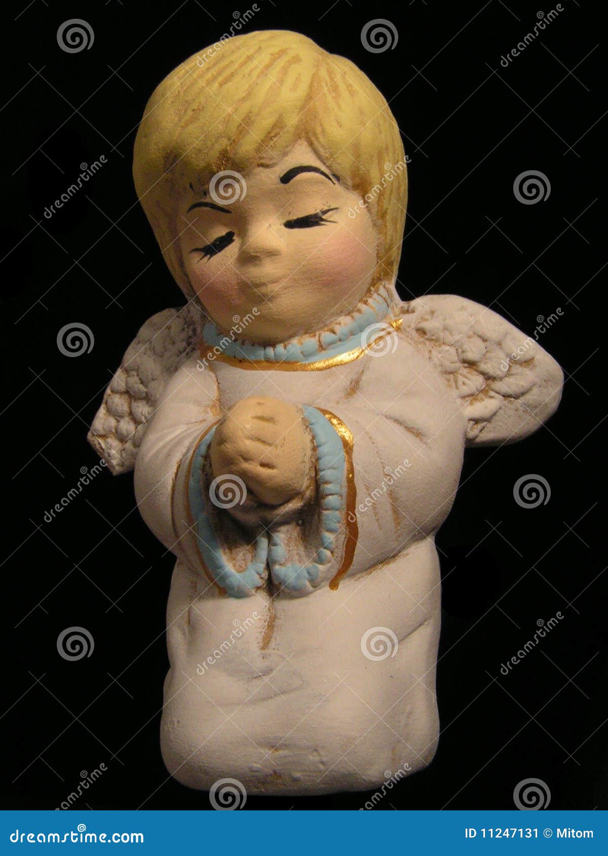 Little Sweet White Angel Praying Stock Image - Image of sculpture ...