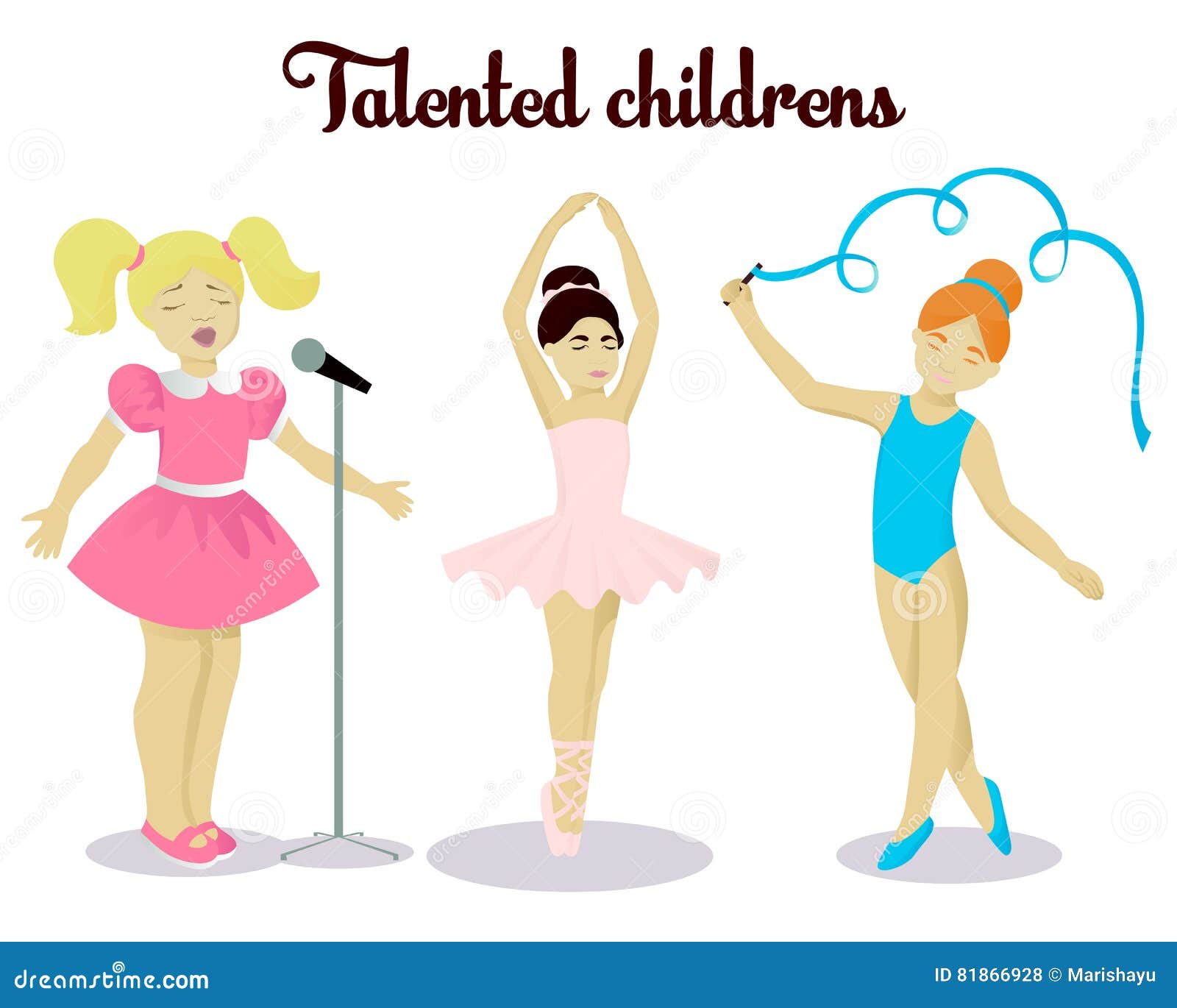 Little And Talented Girl Draws Cartoon Vector | CartoonDealer.com ...