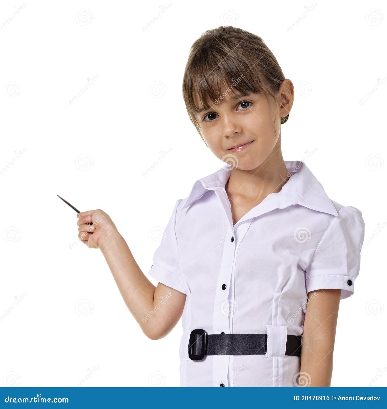 Little Teacher In Glasses. Beautiful Young Girl Is Teaching Toys ...