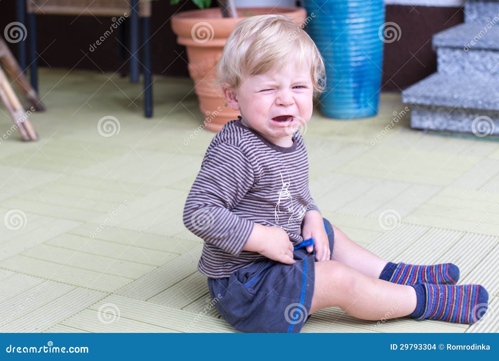 Little Toddler Boy Crying Outdoors Stock Photo - Image of young ...