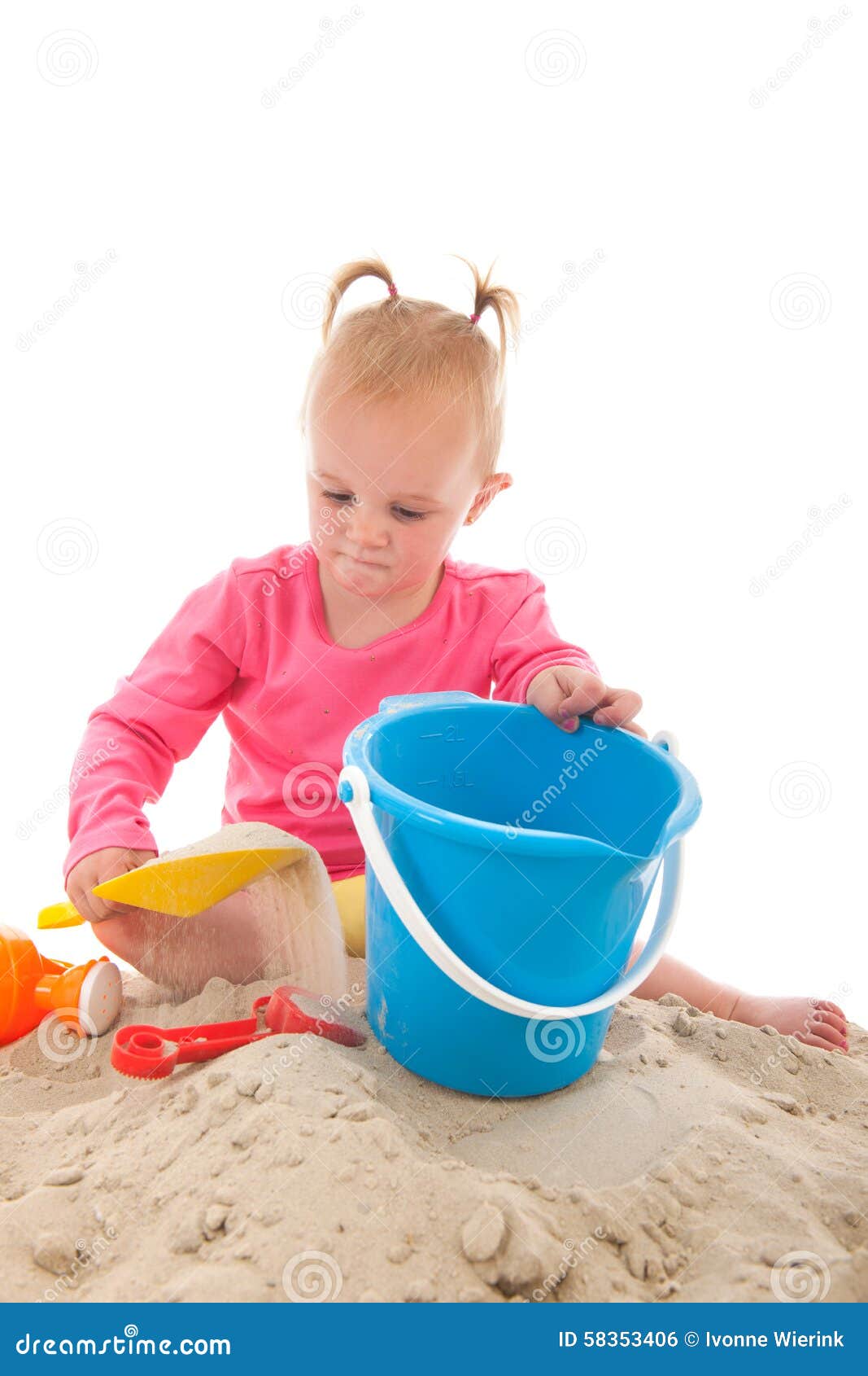 Little Toddler Playing in the Sand Stock Photo - Image of baby, playing ...