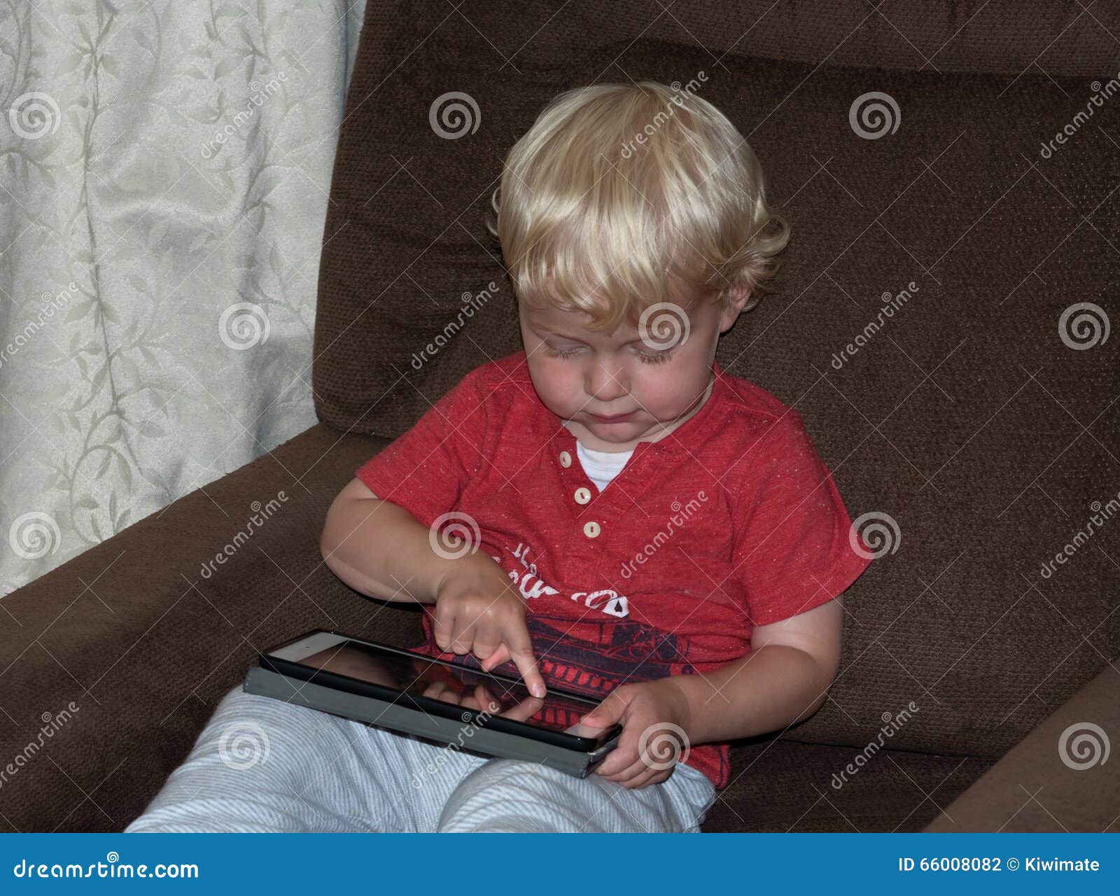 Little Toddler with a Tablet Stock Photo - Image of child, learn: 66008082