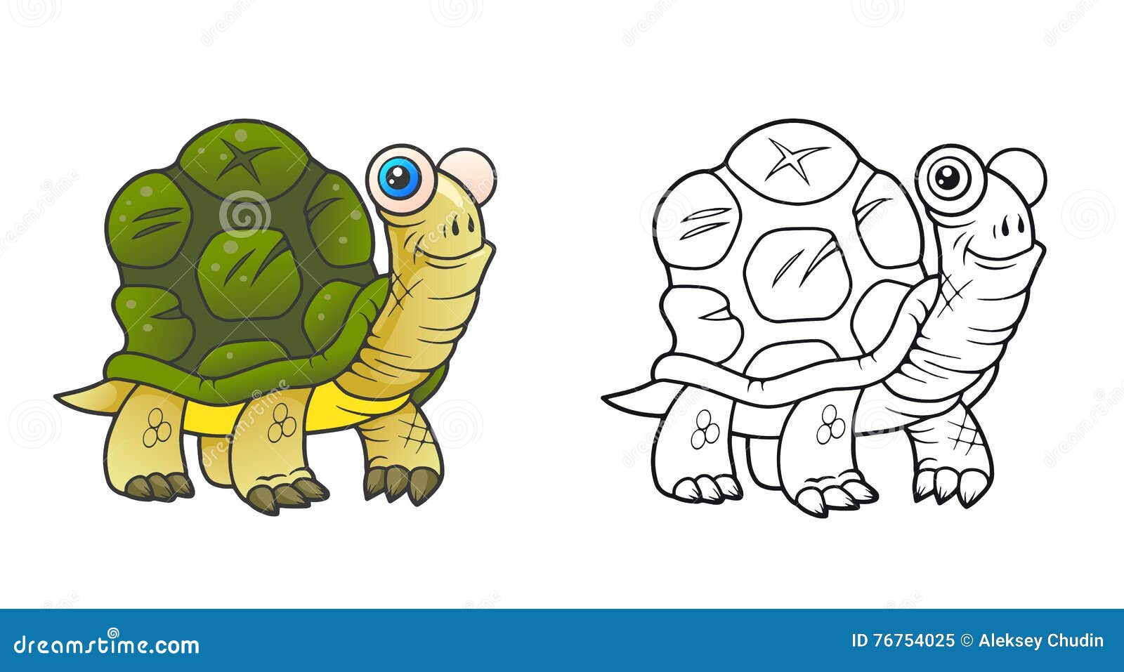 Little tortoise for a walk stock illustration. Illustration of slow ...