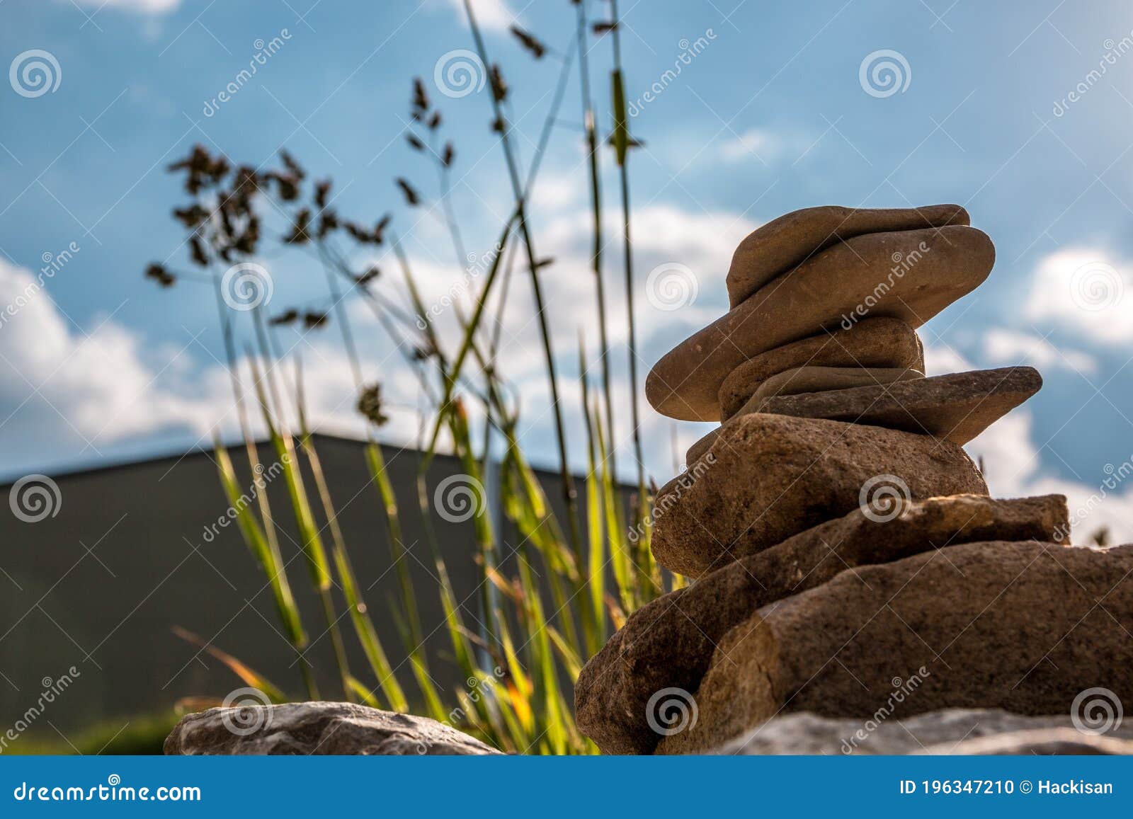 Little Towers Made of Stones Built on a Rock Stock Photo - Image of ...