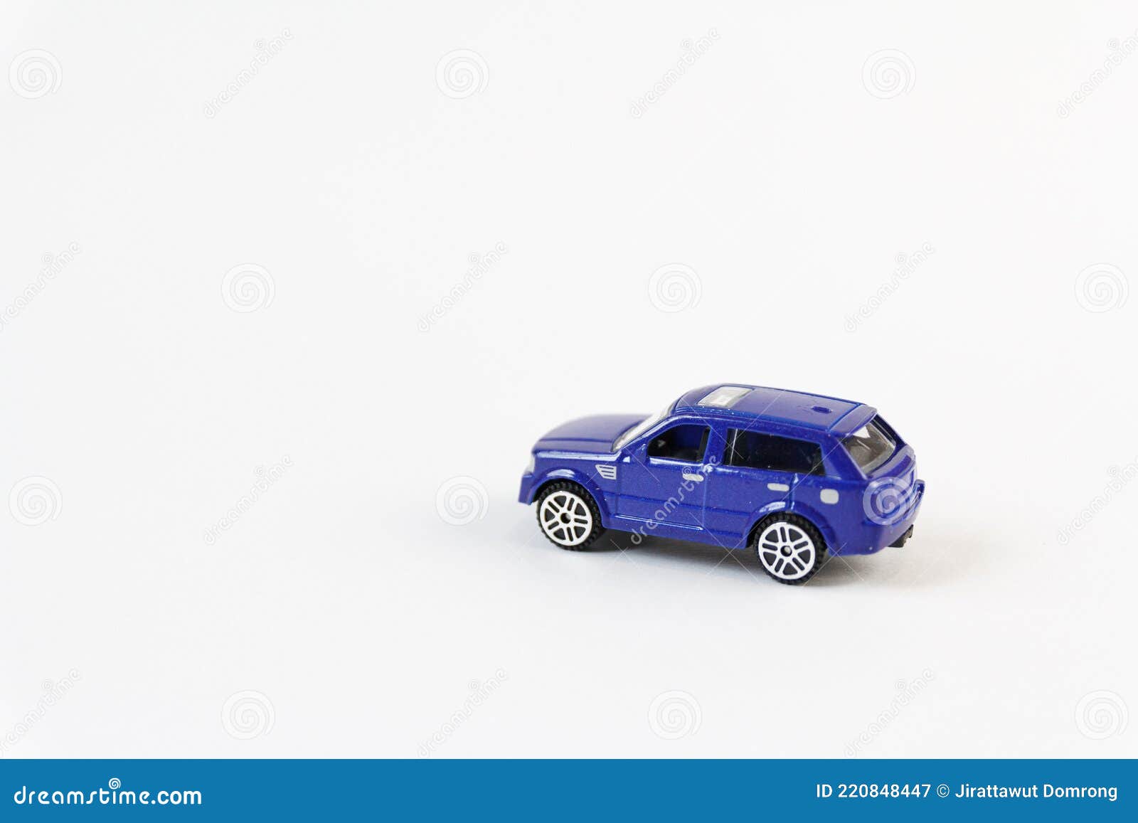 A Little Toy Blue Car with White Background Stock Image - Image of ...