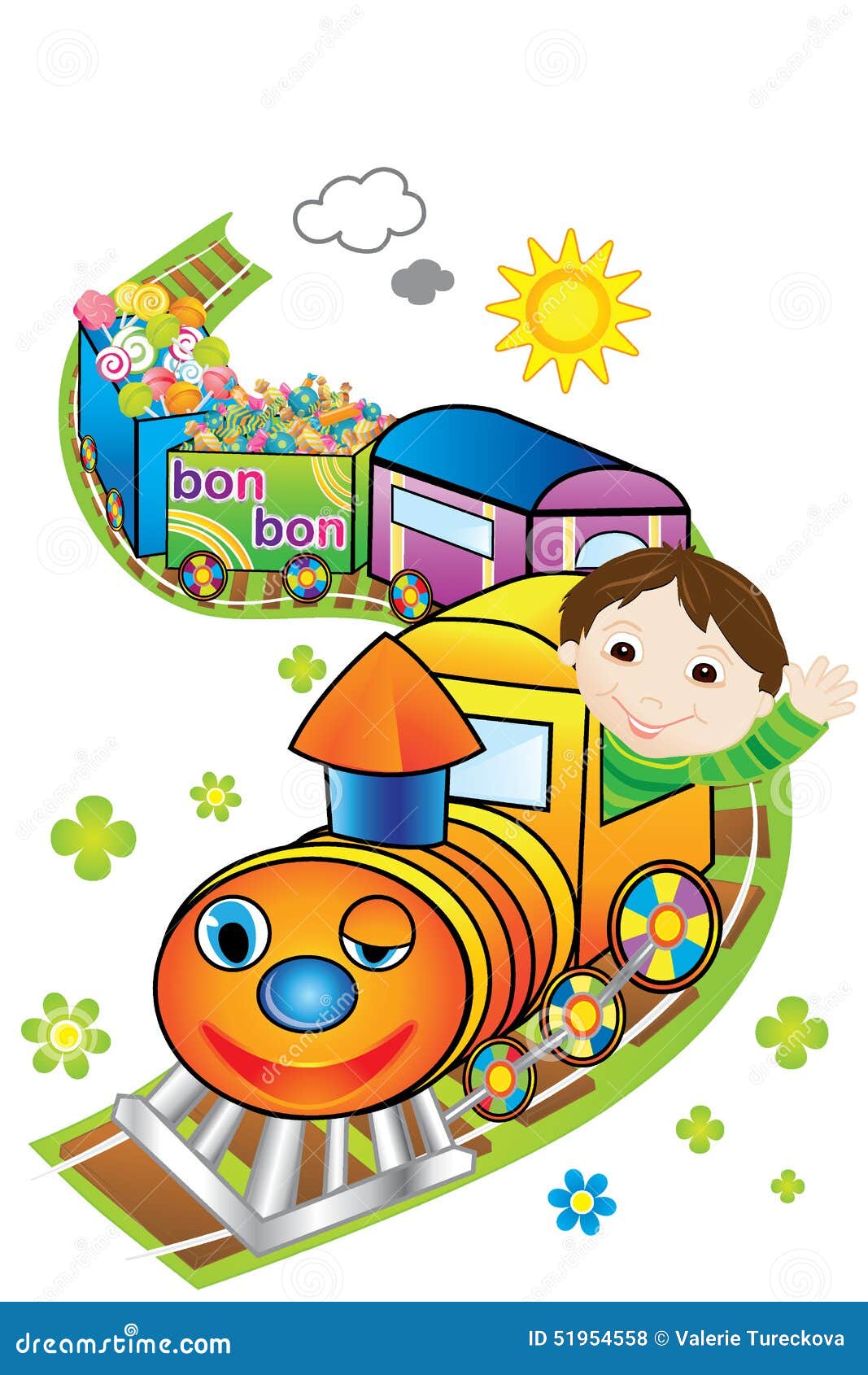Little train driver stock vector. Illustration of popscicle - 51954558