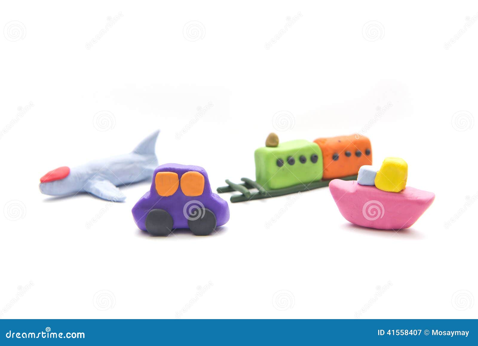 A Little Transport Made by Clay Stock Image - Image of isolate, little ...