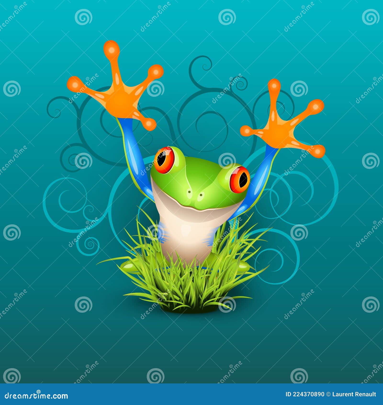 Hello Frog Royalty-Free Stock Image | CartoonDealer.com #84927772