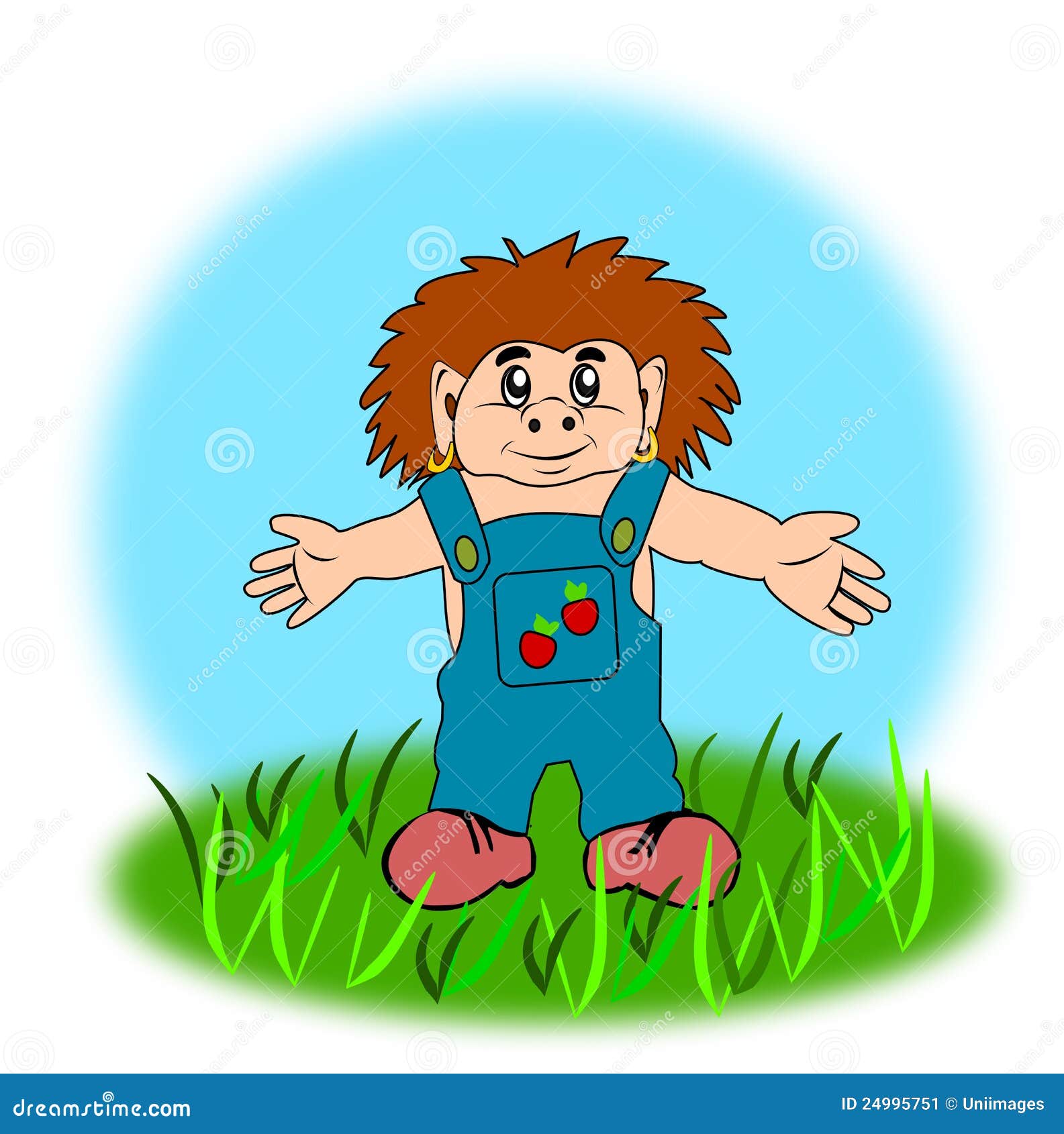 Little Troll Fairy Tale Fantasy Character Illustration Cartoon Coloring ...
