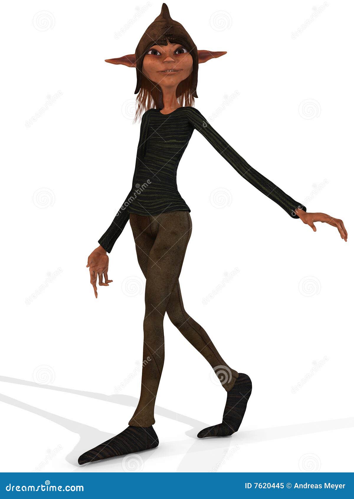 Little Troll Fairy Tale Fantasy Character Illustration Cartoon Coloring ...