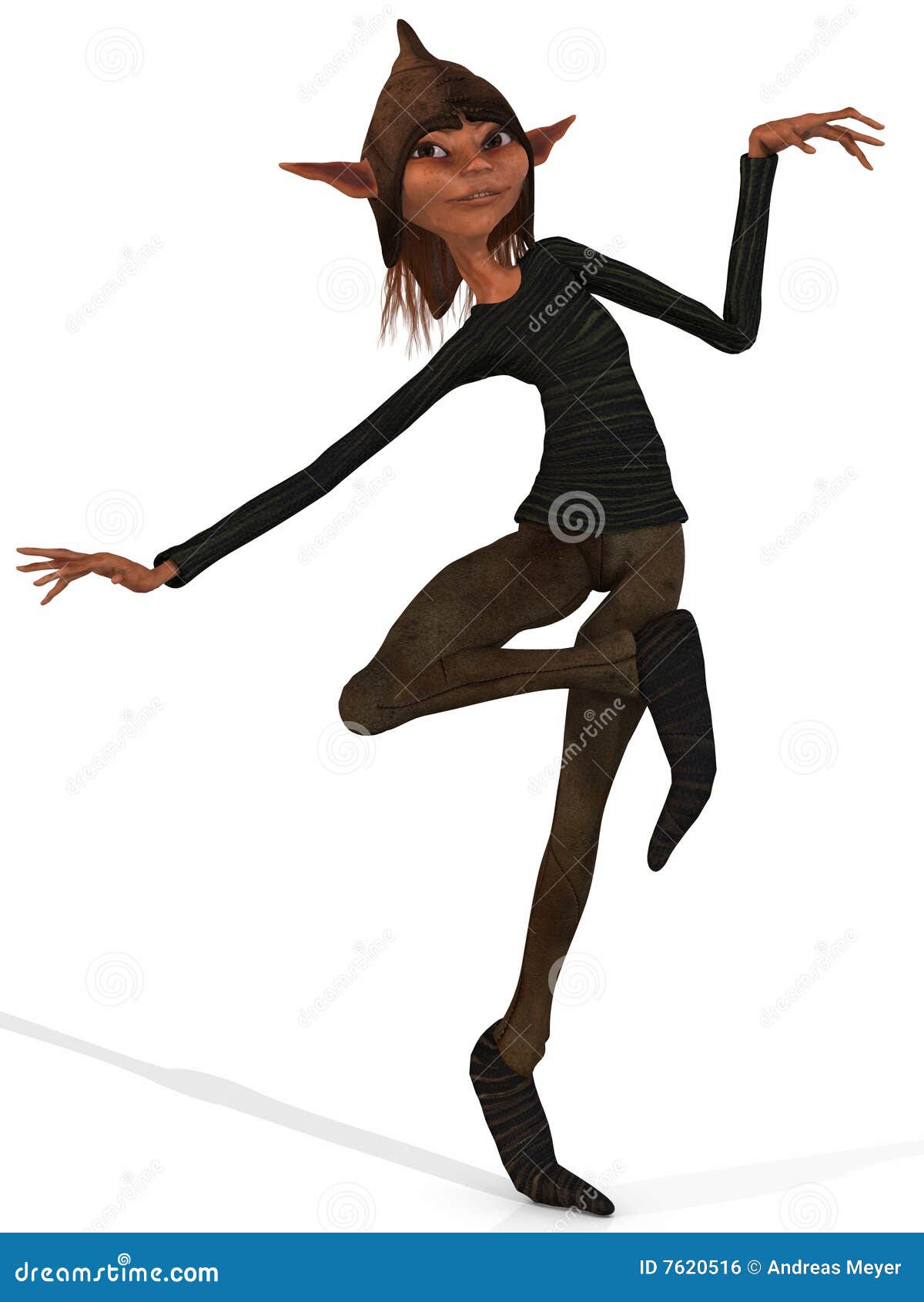 Little Troll Fairy Tale Fantasy Character Illustration Cartoon Coloring ...