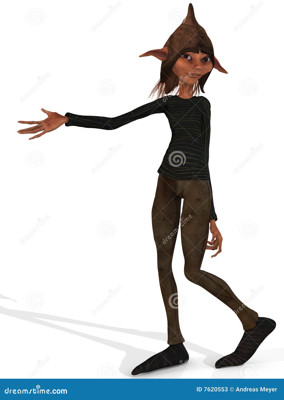 Little Troll Fairy Tale Fantasy Character Illustration Cartoon Coloring ...