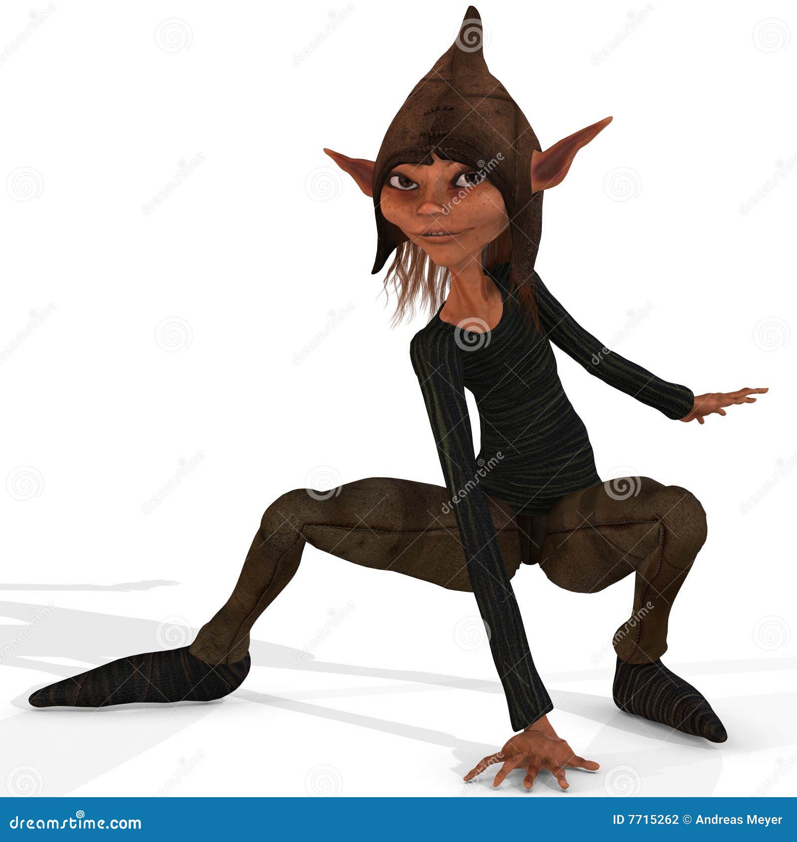 Little Troll Fairy Tale Fantasy Character Illustration Cartoon Coloring ...