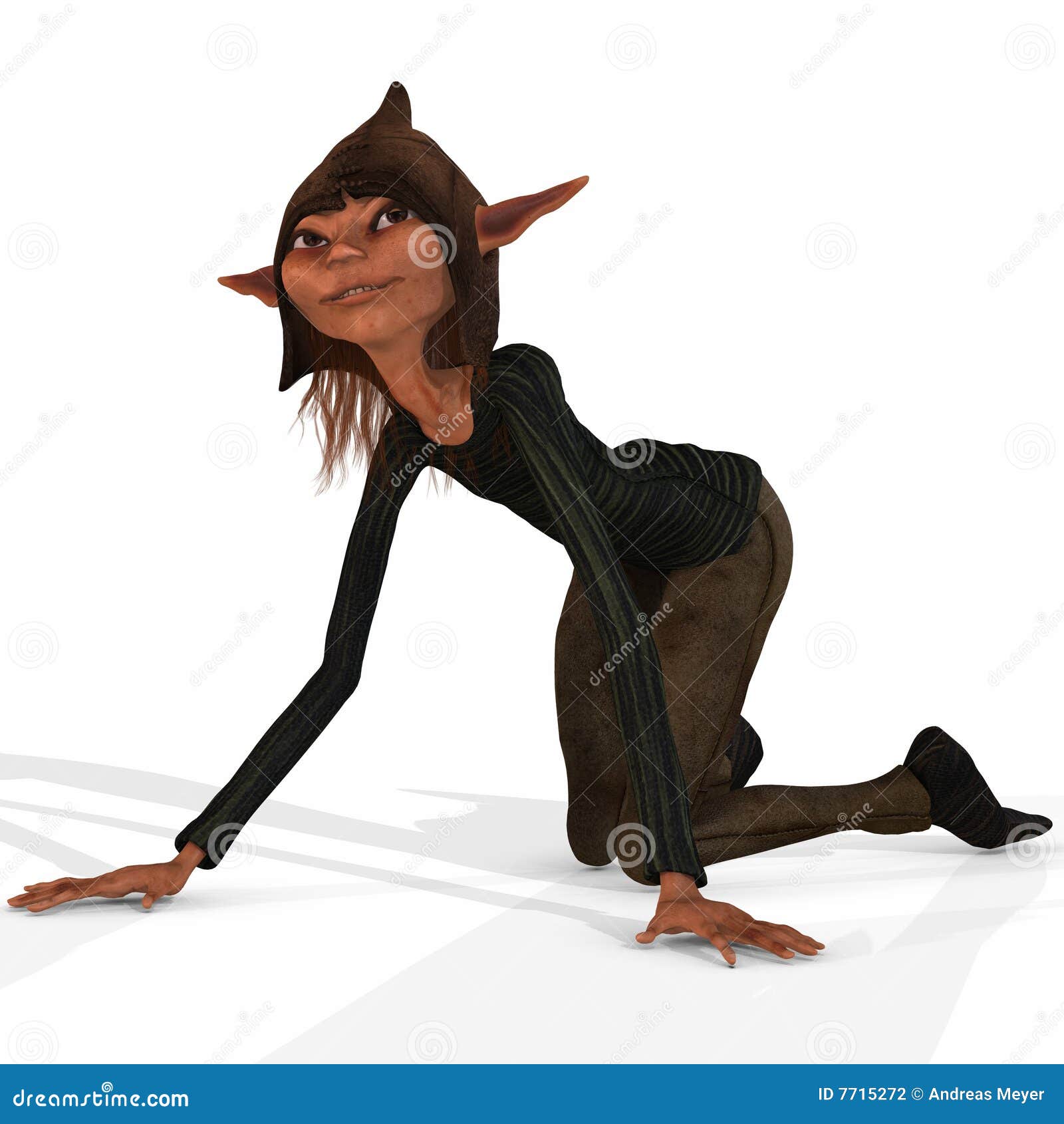 Little Troll Fairy Tale Fantasy Character Illustration Cartoon Coloring ...