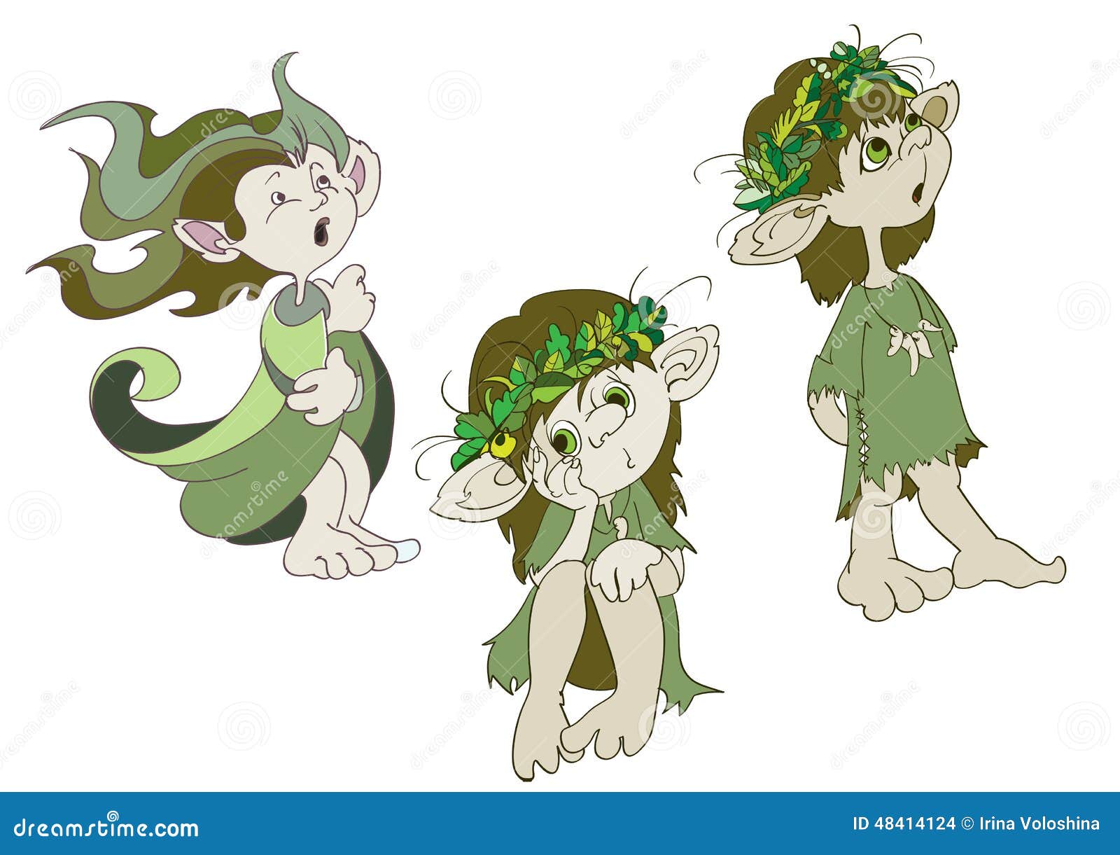 Little Troll Fairy Tale Fantasy Character Illustration Cartoon Coloring ...
