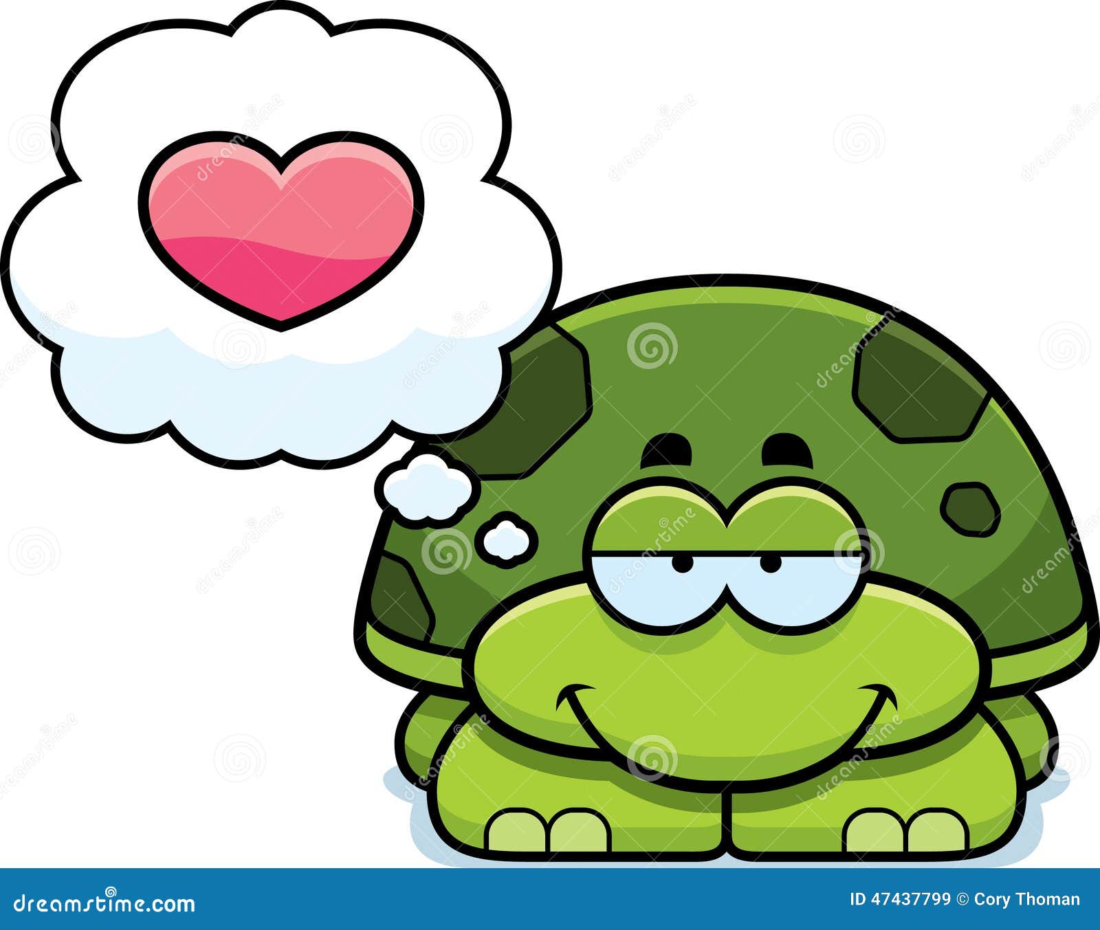 Little Turtle in Love stock vector. Illustration of vector - 47437799