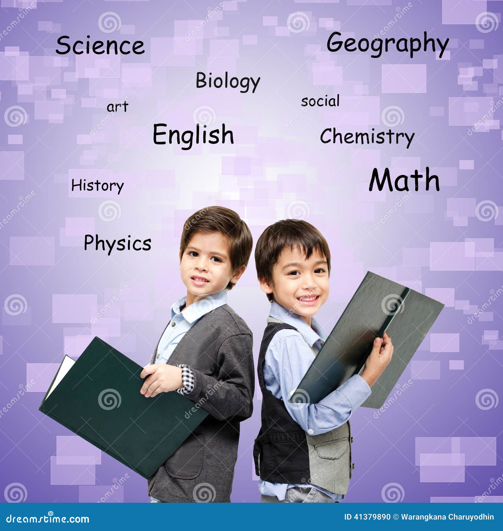 Two Boys Reading Book Royalty-Free Stock Image | CartoonDealer.com ...