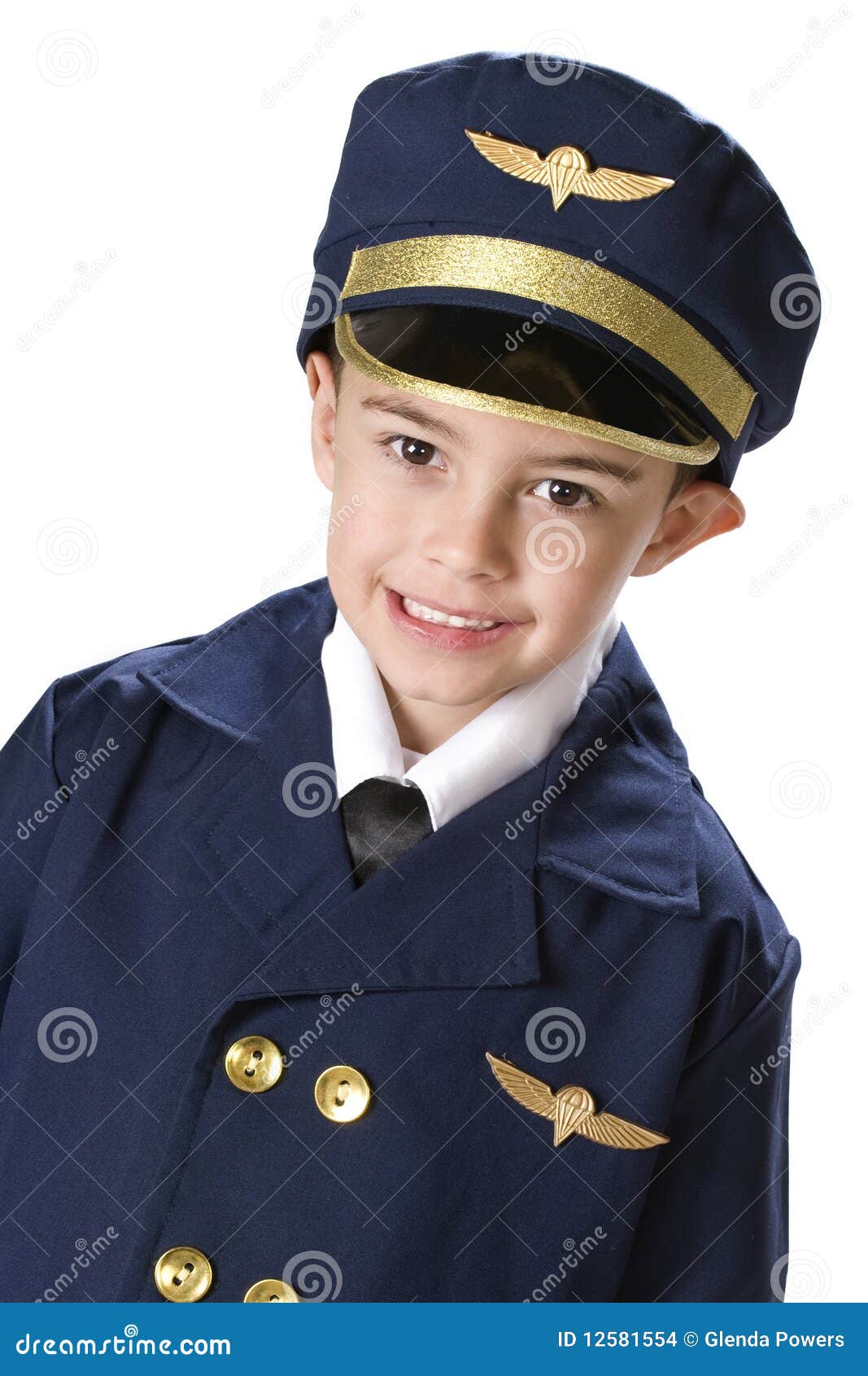 Little Uniformed Pilot stock photo. Image of happy, navy - 12581554