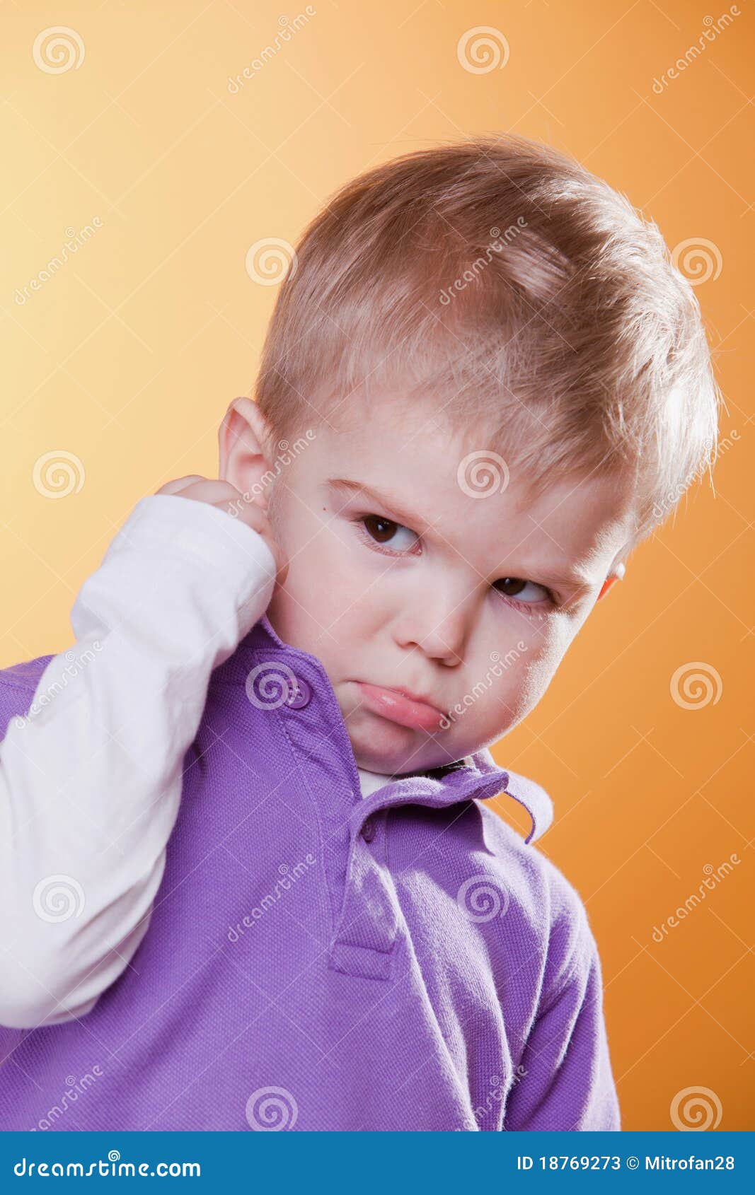 Little upset boy pout stock image. Image of healthy, hair - 18769273