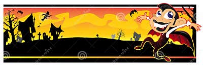 Little Vampire Banner stock vector. Illustration of fall - 15532628