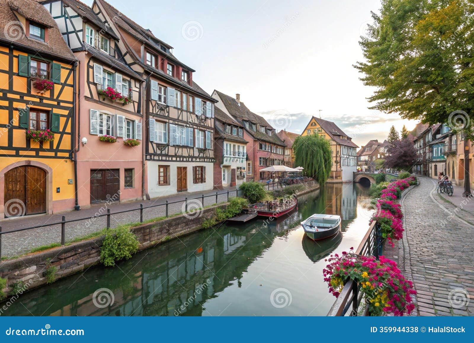 Colmar City Travel And Tourism Destination Concept. France Flag Stock ...