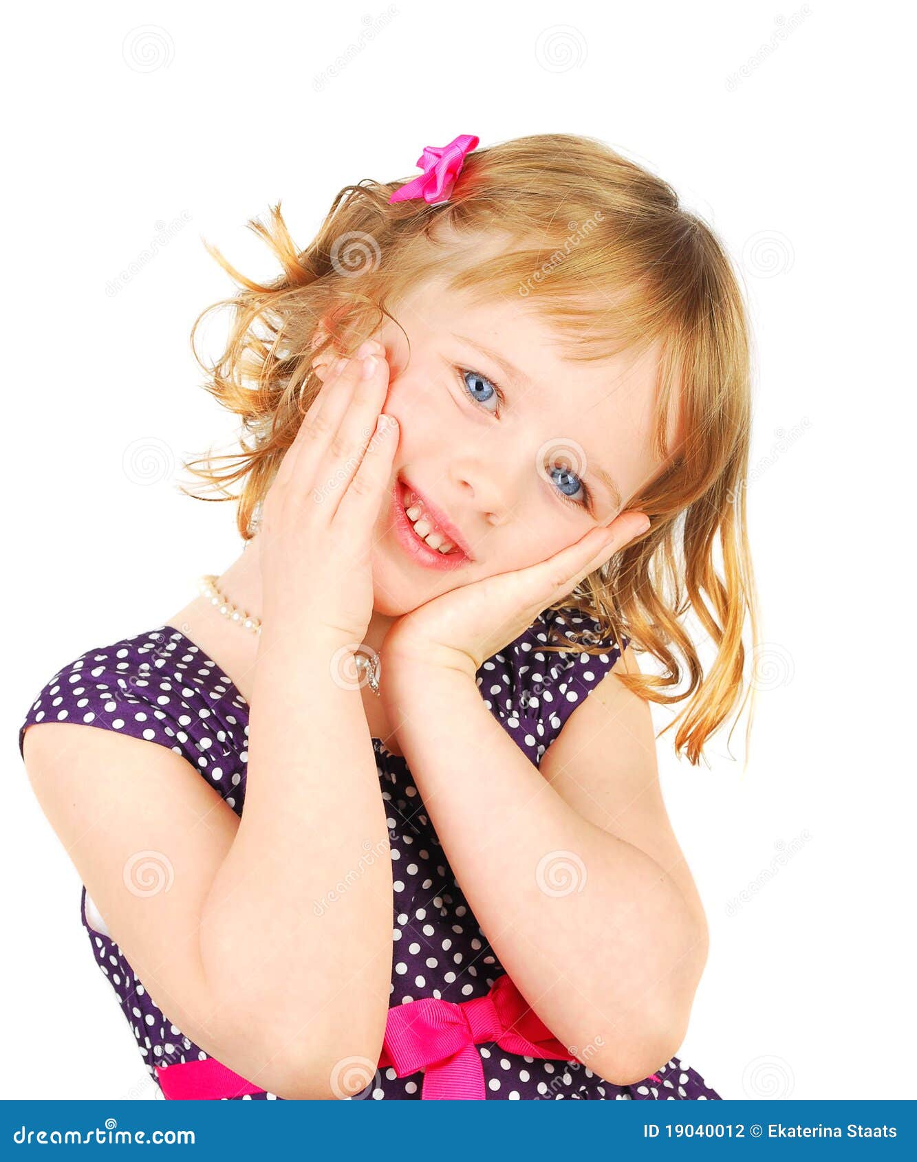 Little very happy girl stock photo. Image of female, showing - 19040012